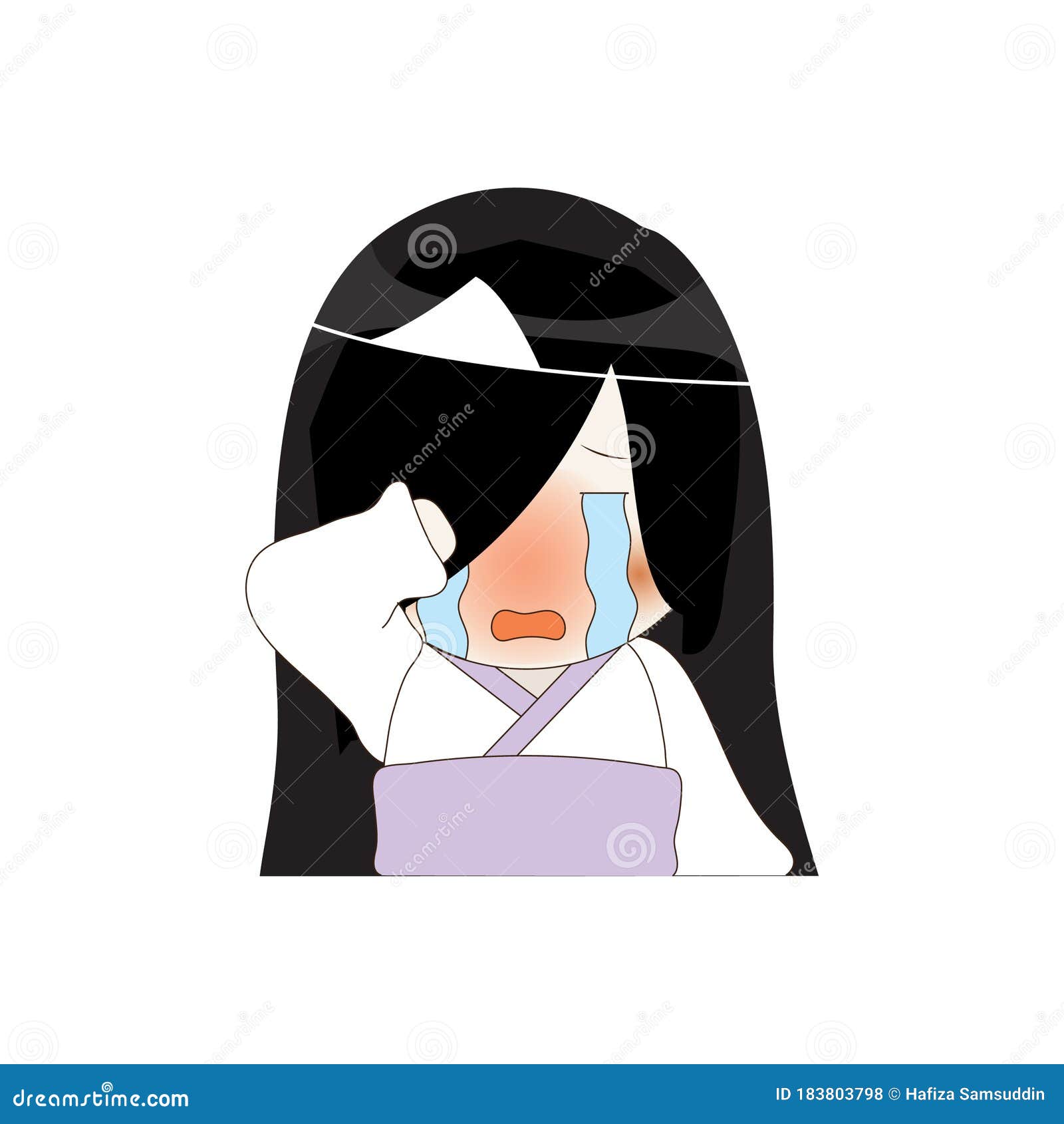 Ghost Crying. Vector Illustration Decorative Background Design Stock ...