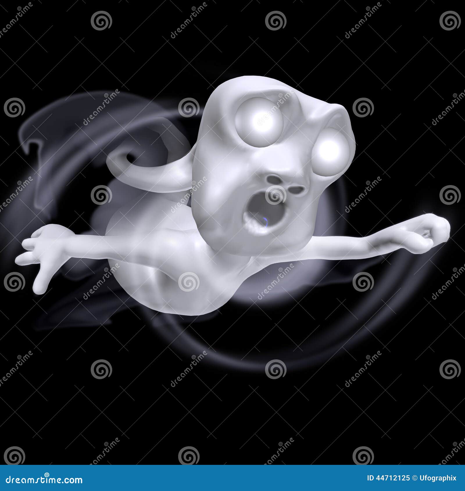 Ghost stock illustration. Illustration of wraith, cartoon - 44712125
