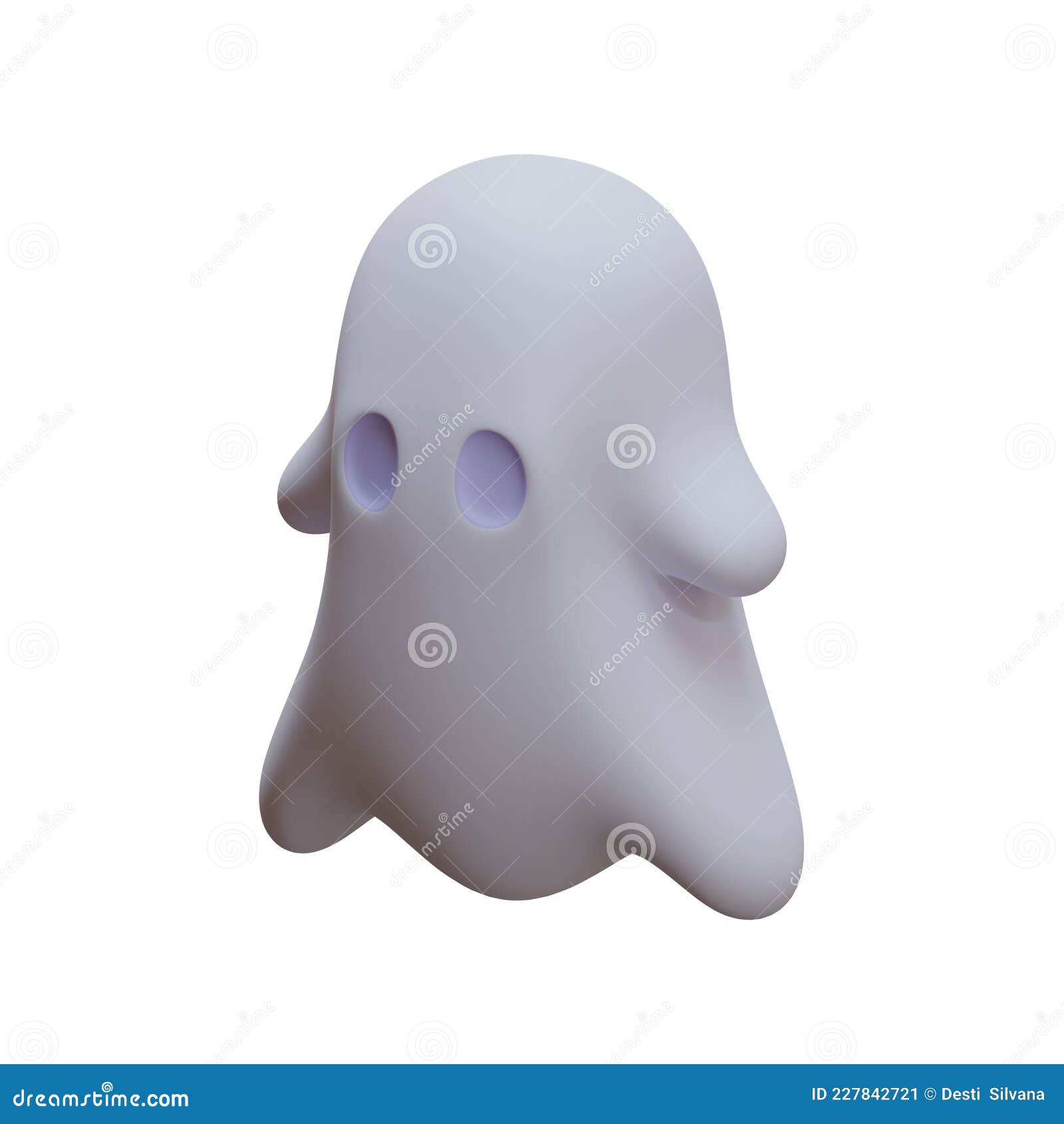 Halloween Ghost 3D Rendering Illustration Element Stock Illustration ...