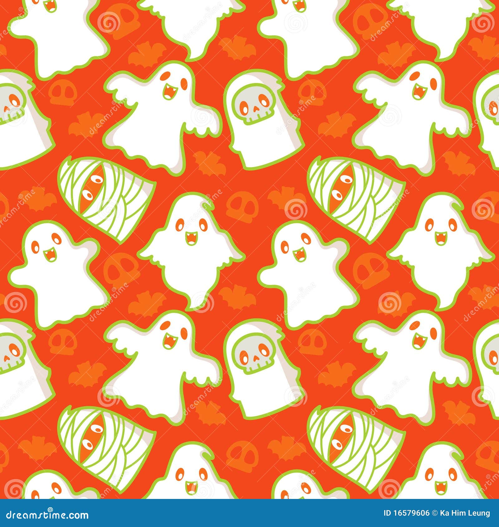 Ghost and Demon Pattern stock vector. Illustration of pattern - 16579606