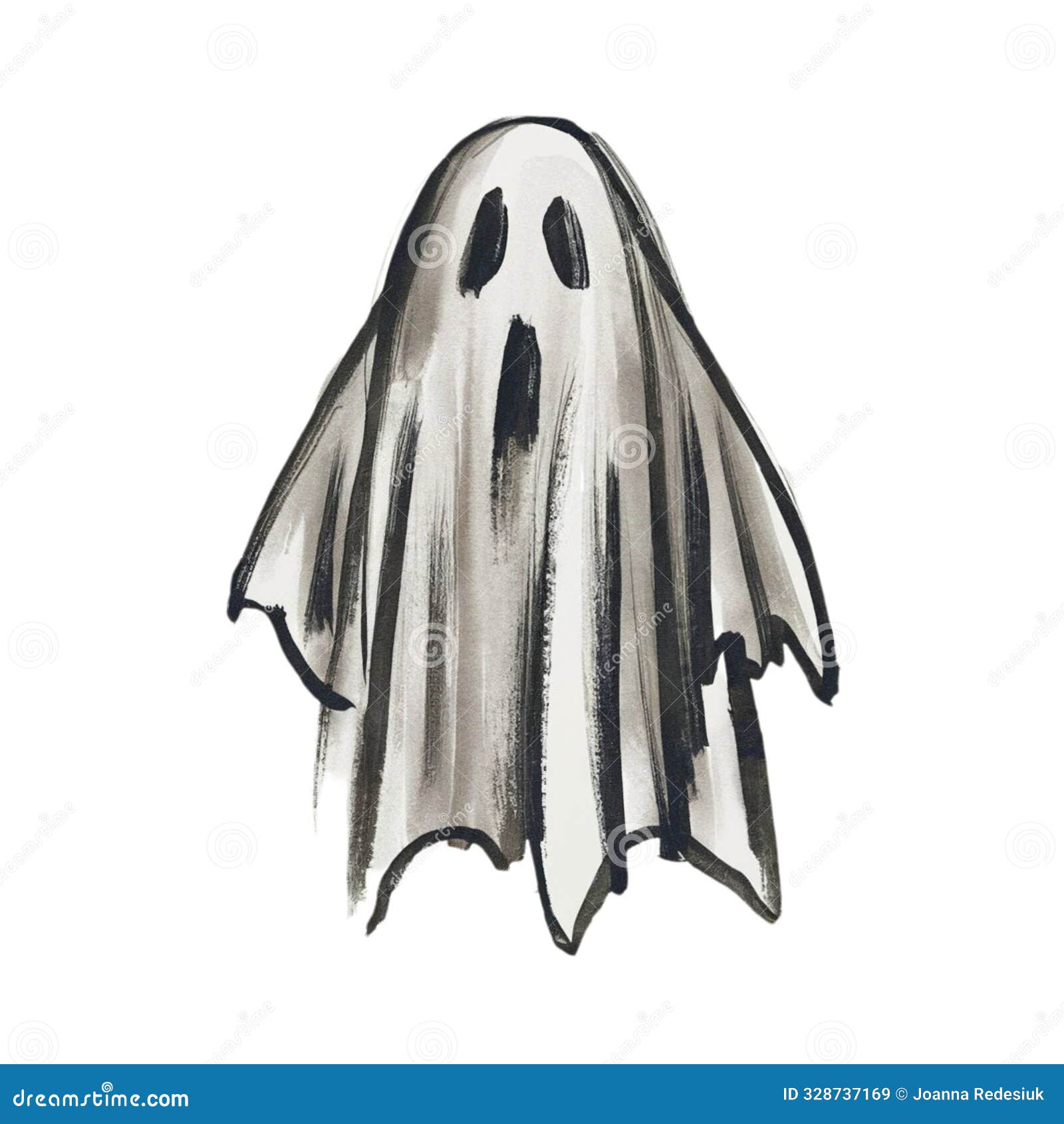 A Ghost Depiction Stands Out Against Stock Image - Illustration of ...