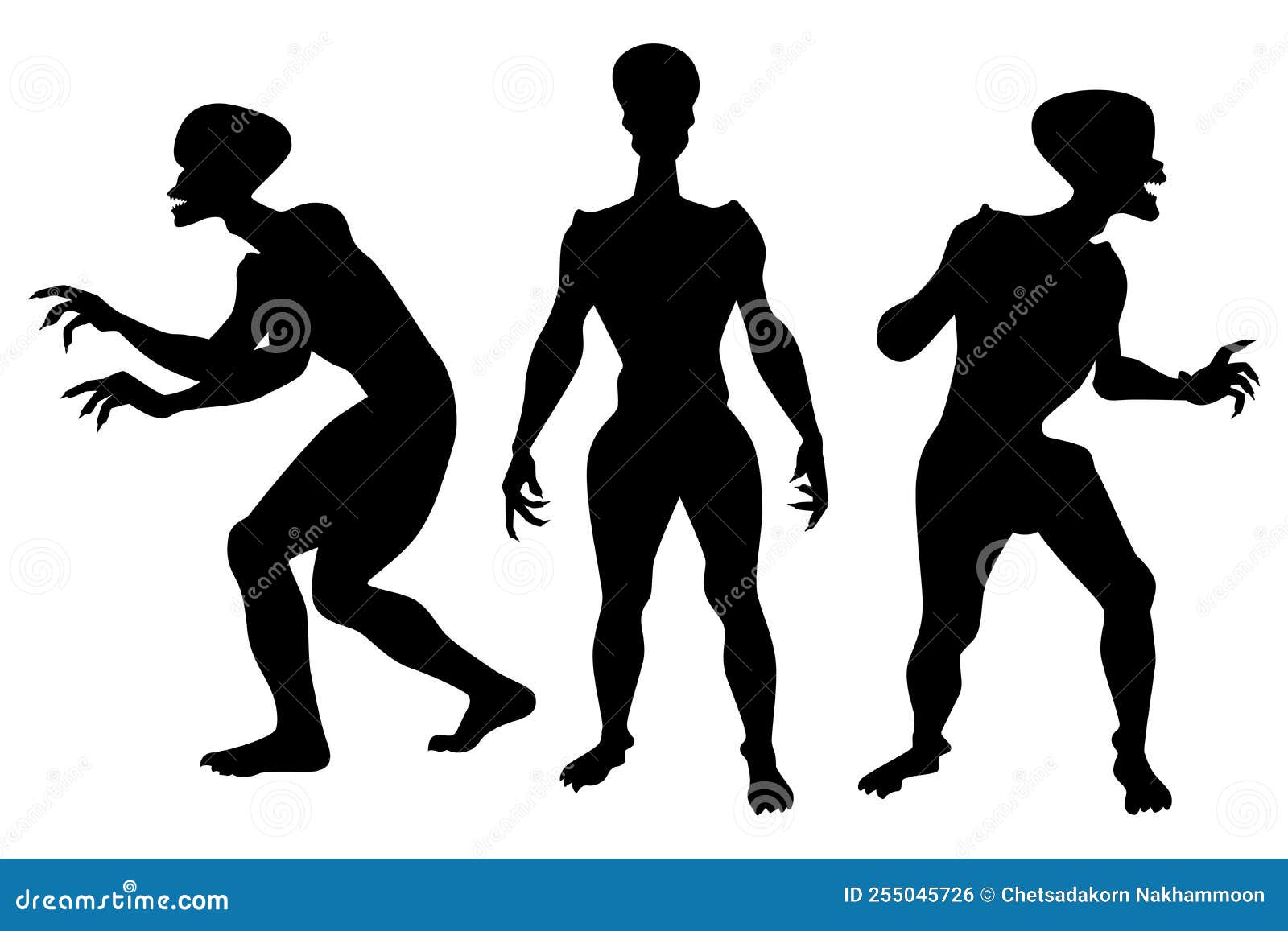 Ghost Devil Silhouette Vector on White Background Stock Vector ...