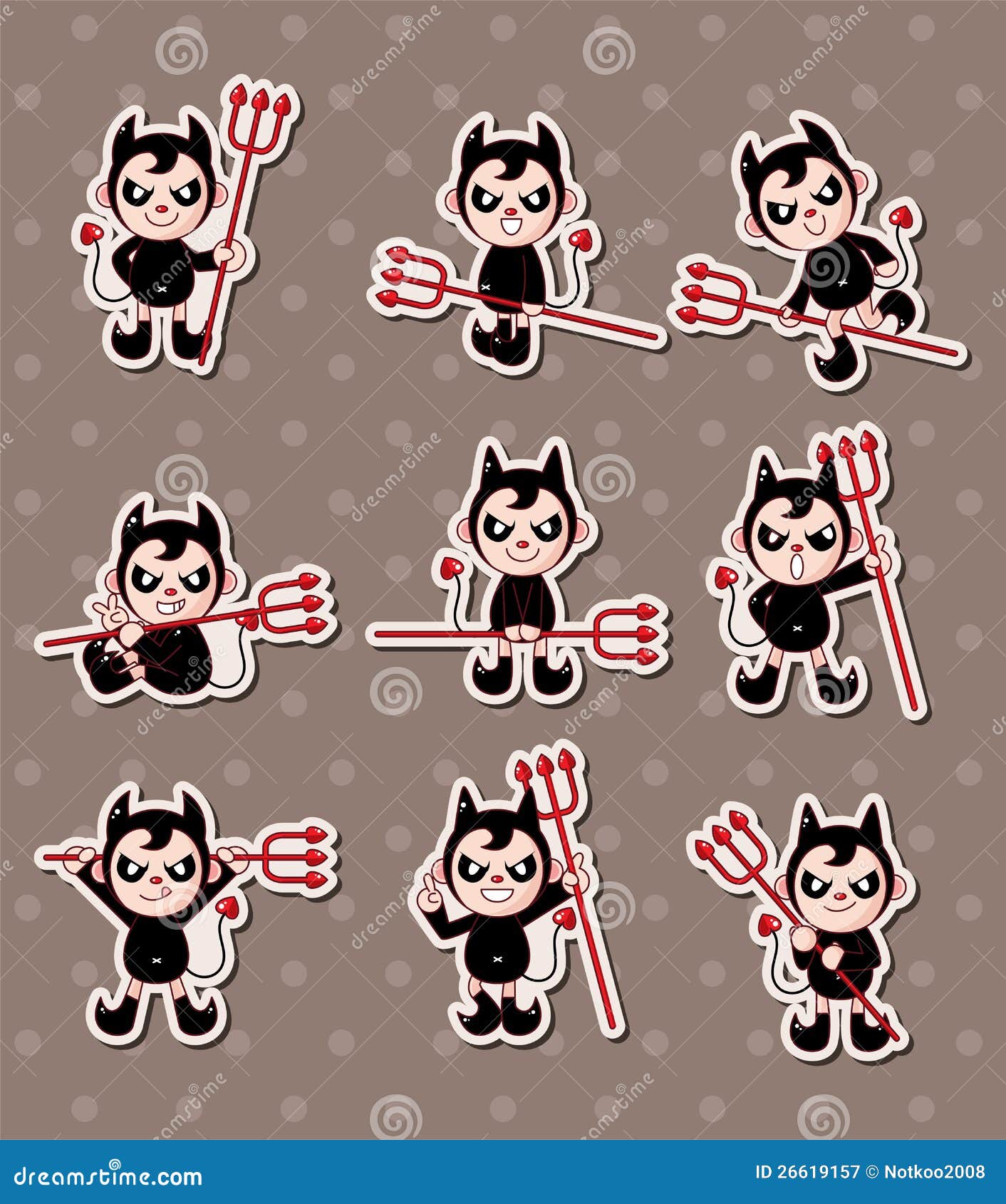 Ghost and devil stickers stock vector. Illustration of alien - 26619157