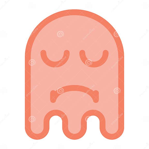 Ghost Disapointed Sad Teeth Face Stock Vector - Illustration of ...