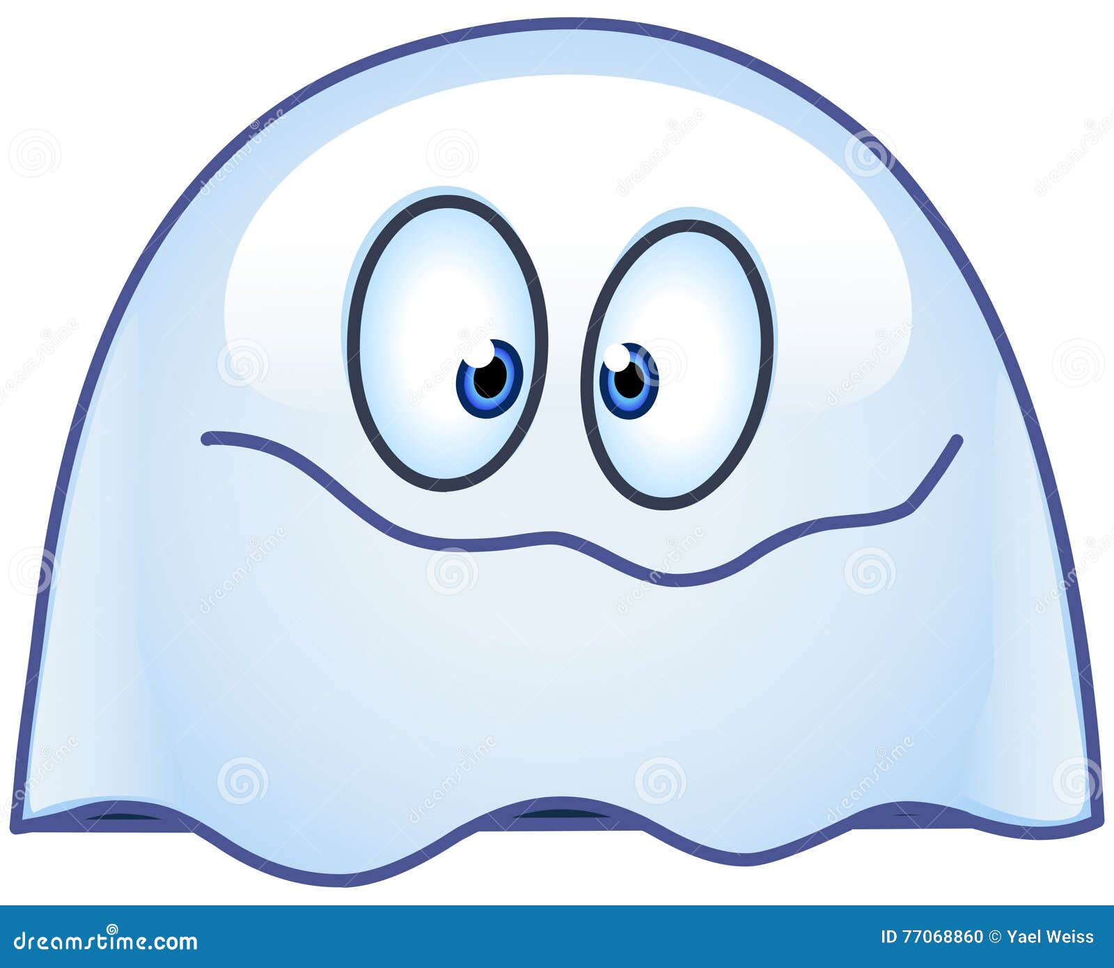 Ghost emoticon stock vector. Illustration of funny, dead - 77068860