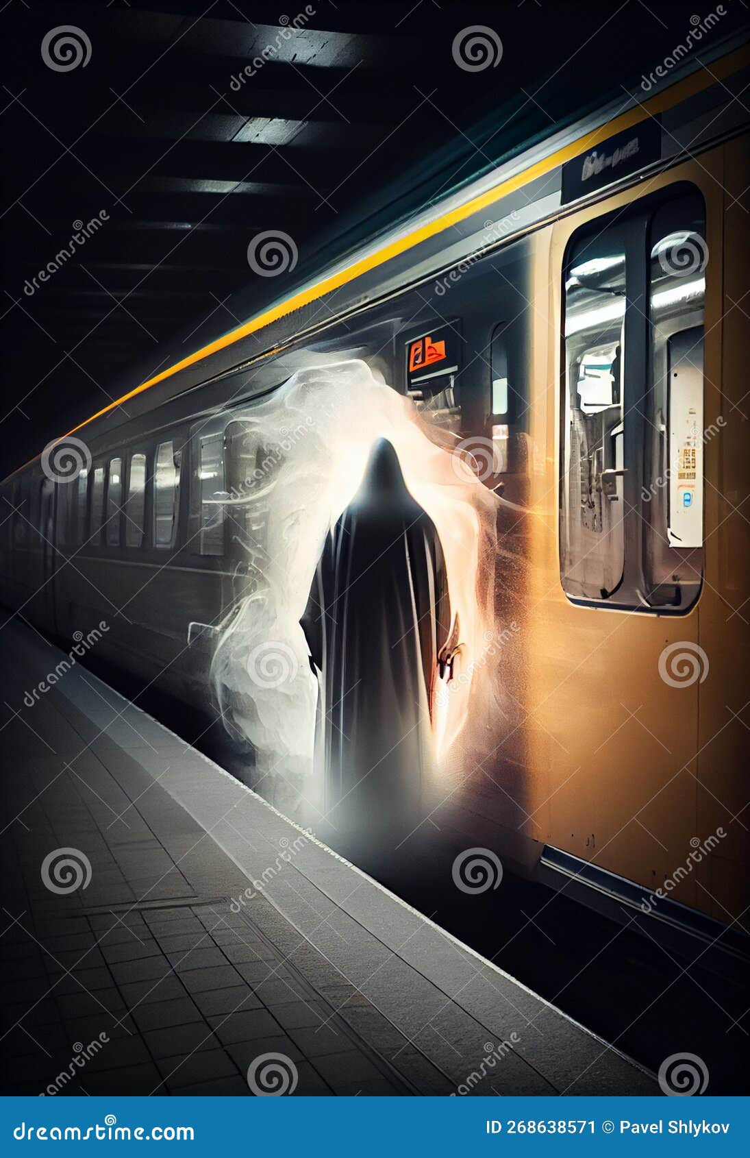 The Ghost in Front of Subway Train. Horrors, Nightmares, Driving Safety ...