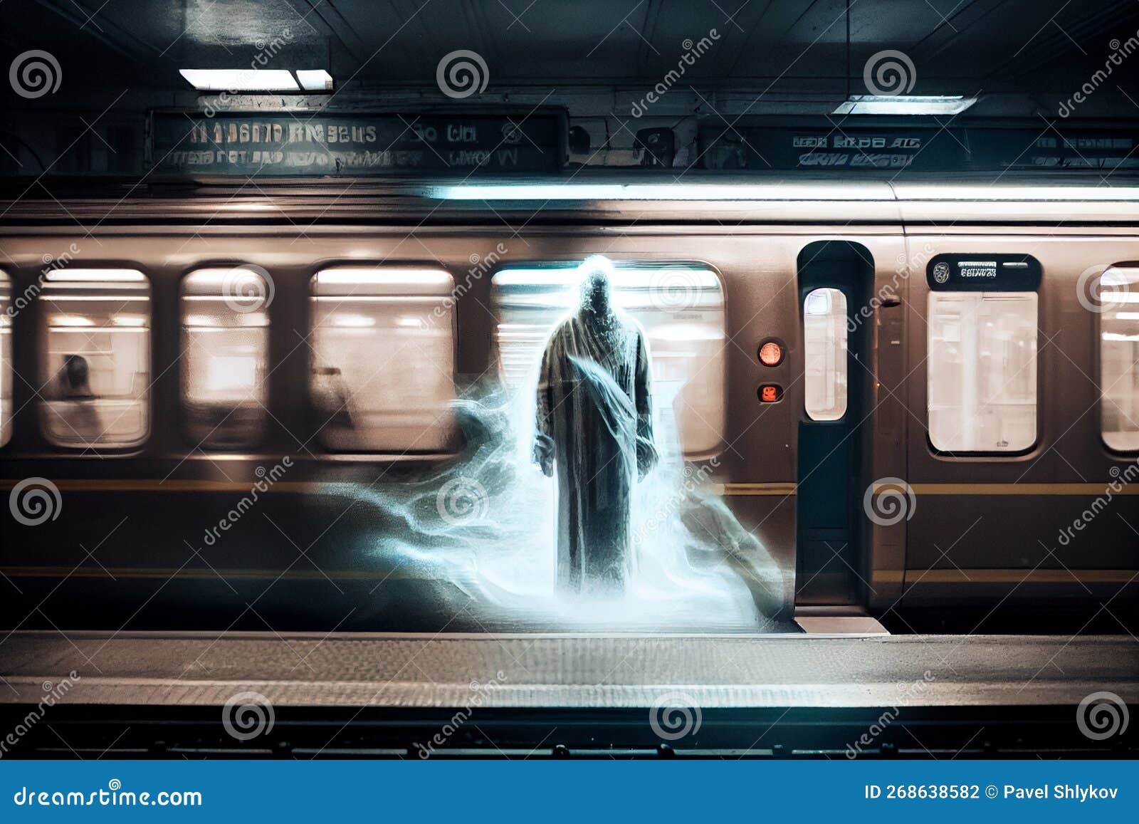 The Ghost in Front of Subway Train. Horrors, Nightmares, Driving Safety ...