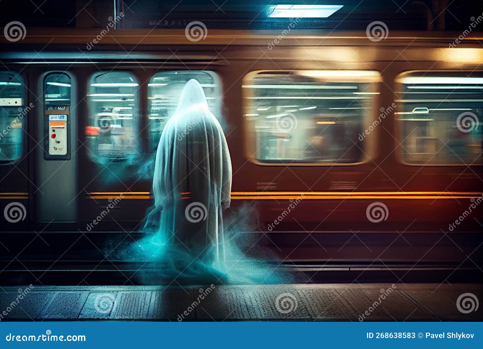The Ghost in Front of Subway Train. Horrors, Nightmares, Driving Safety ...