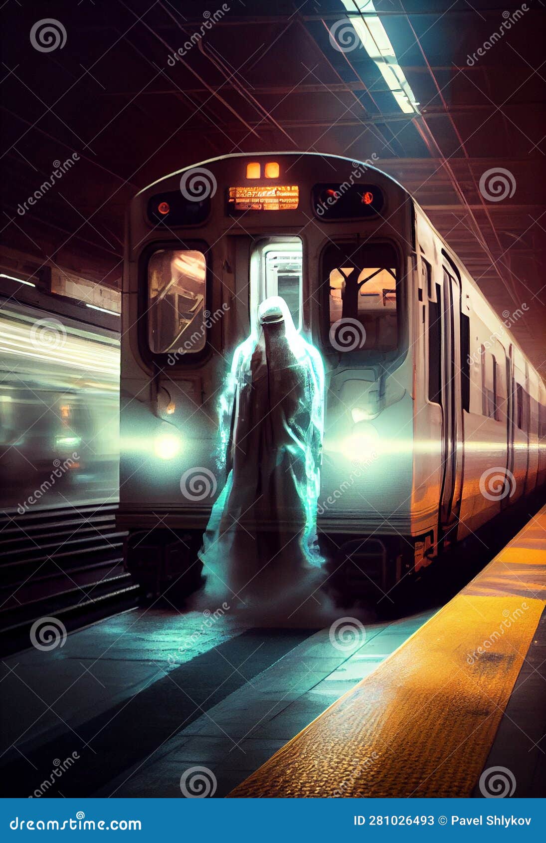 The Ghost in Front of Subway Train. Horrors, Nightmares, Driving Safety ...