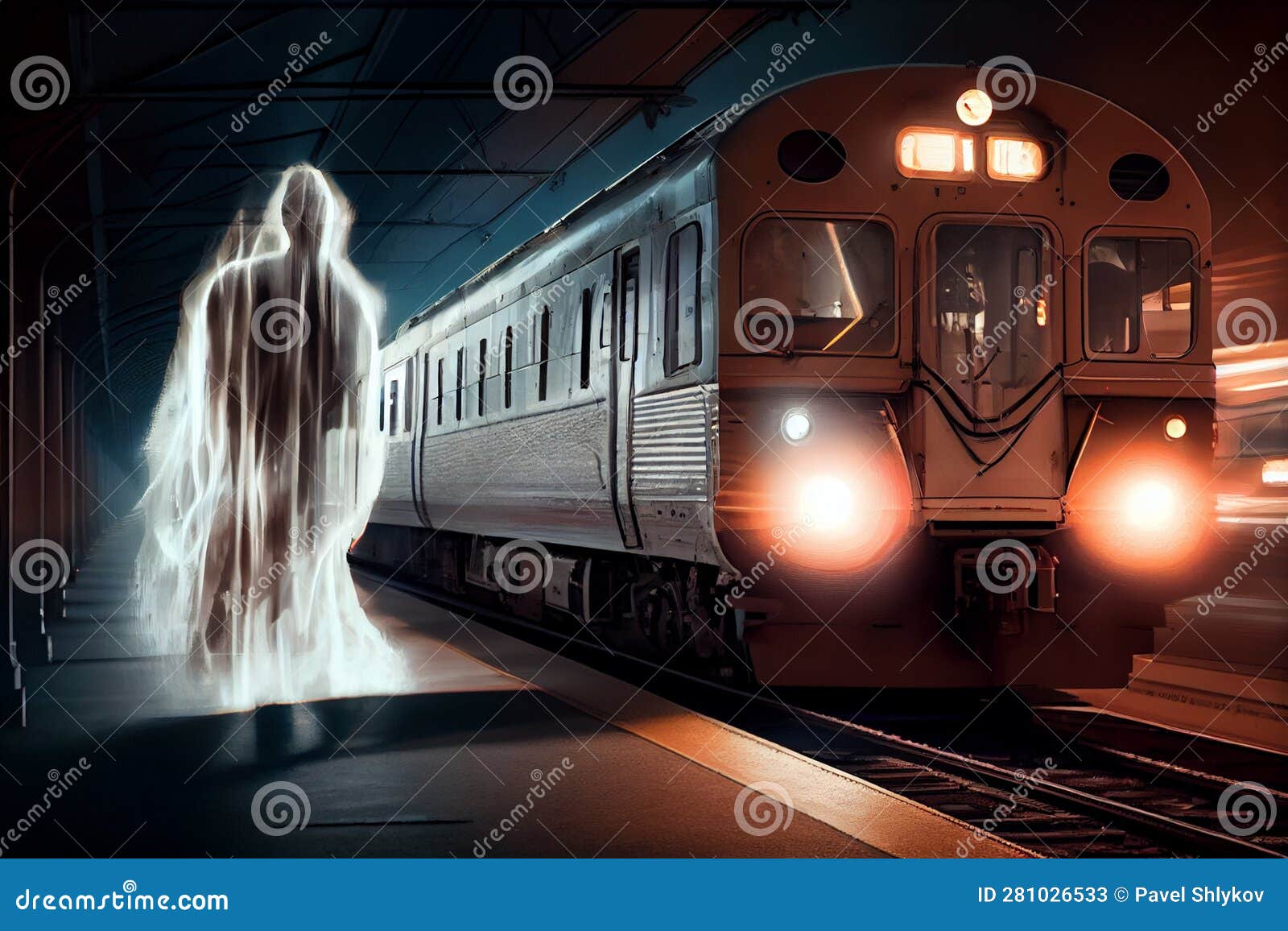 Driving To Haunted House Night Scene Halloween Silhouette Royalty-Free ...