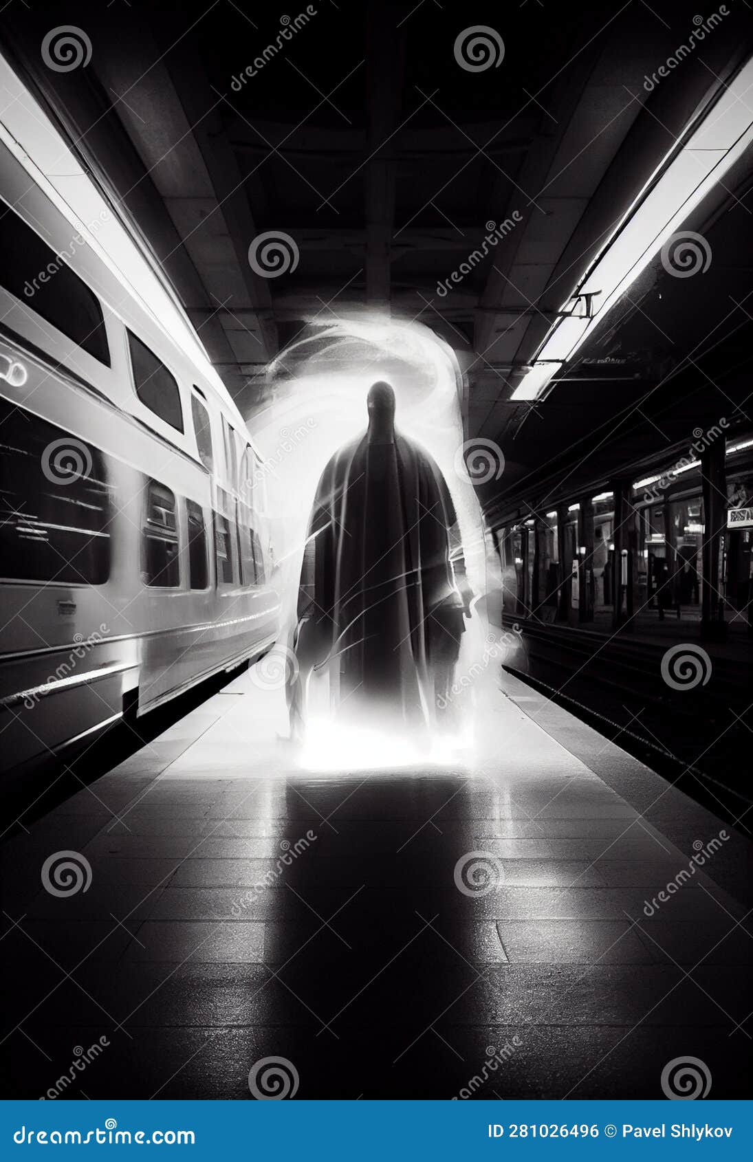 The Ghost in Front of Subway Train. Horrors, Nightmares, Driving Safety ...