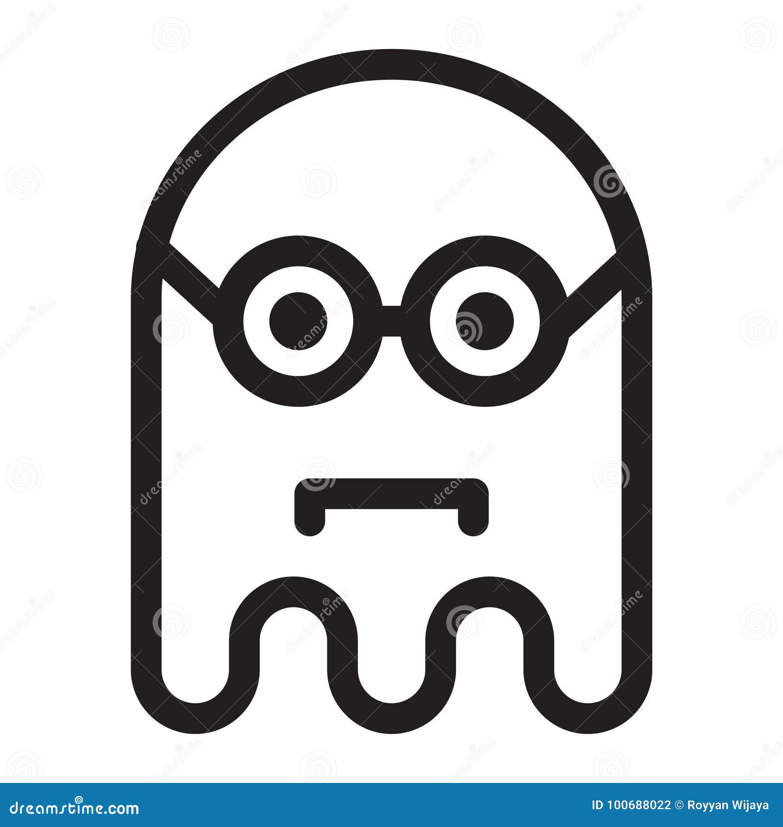 Ghost geek smart stock vector. Illustration of company - 100688022