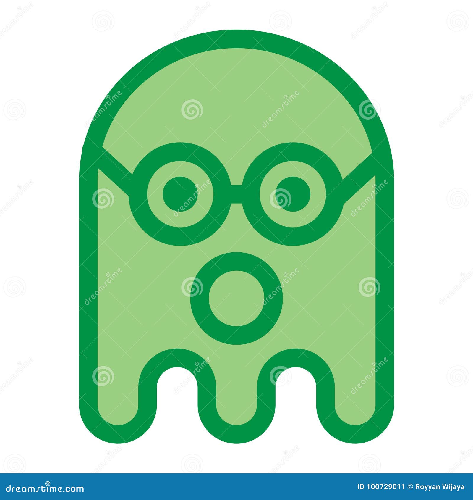 Ghost Geek Smart Glasses Face Stock Vector - Illustration of flat ...