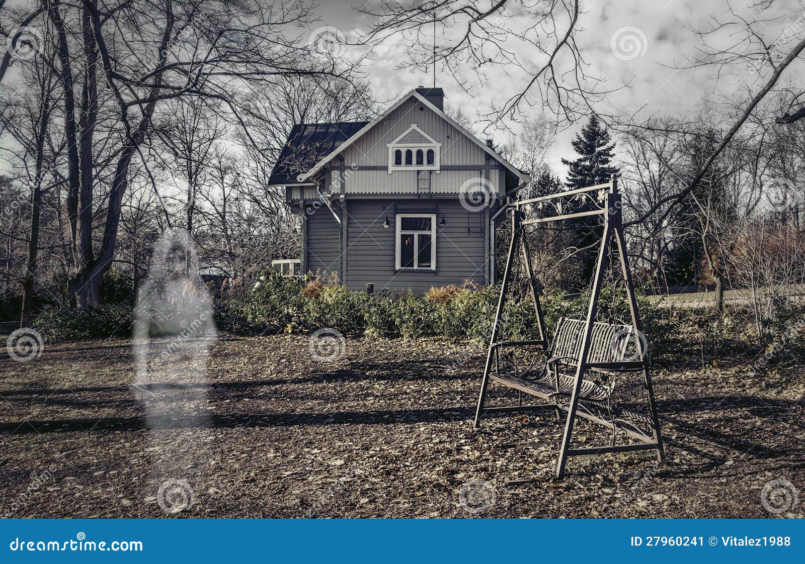 Ghost girl stock image. Image of mystical, forest, creepy - 27960241