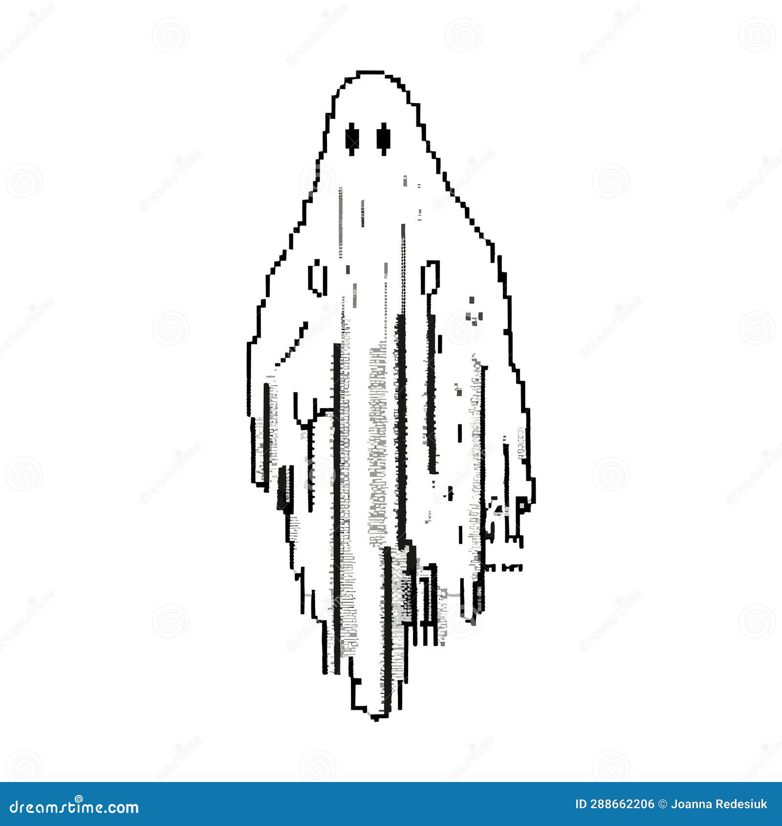Ghost Graphics Pixel stock illustration. Illustration of cartoon ...
