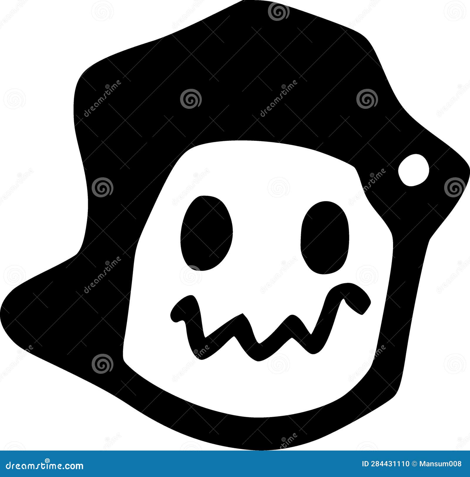 Ghost Halloween Hat Icon in Solid Style Stock Illustration ... Ghost Halloween Hat Icon in Solid Style Stock Illustration ...