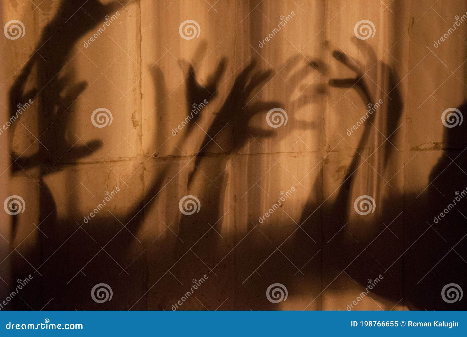 Ghost. Hand Shadows on the Wall Stock Image - Image of black, darkness ...