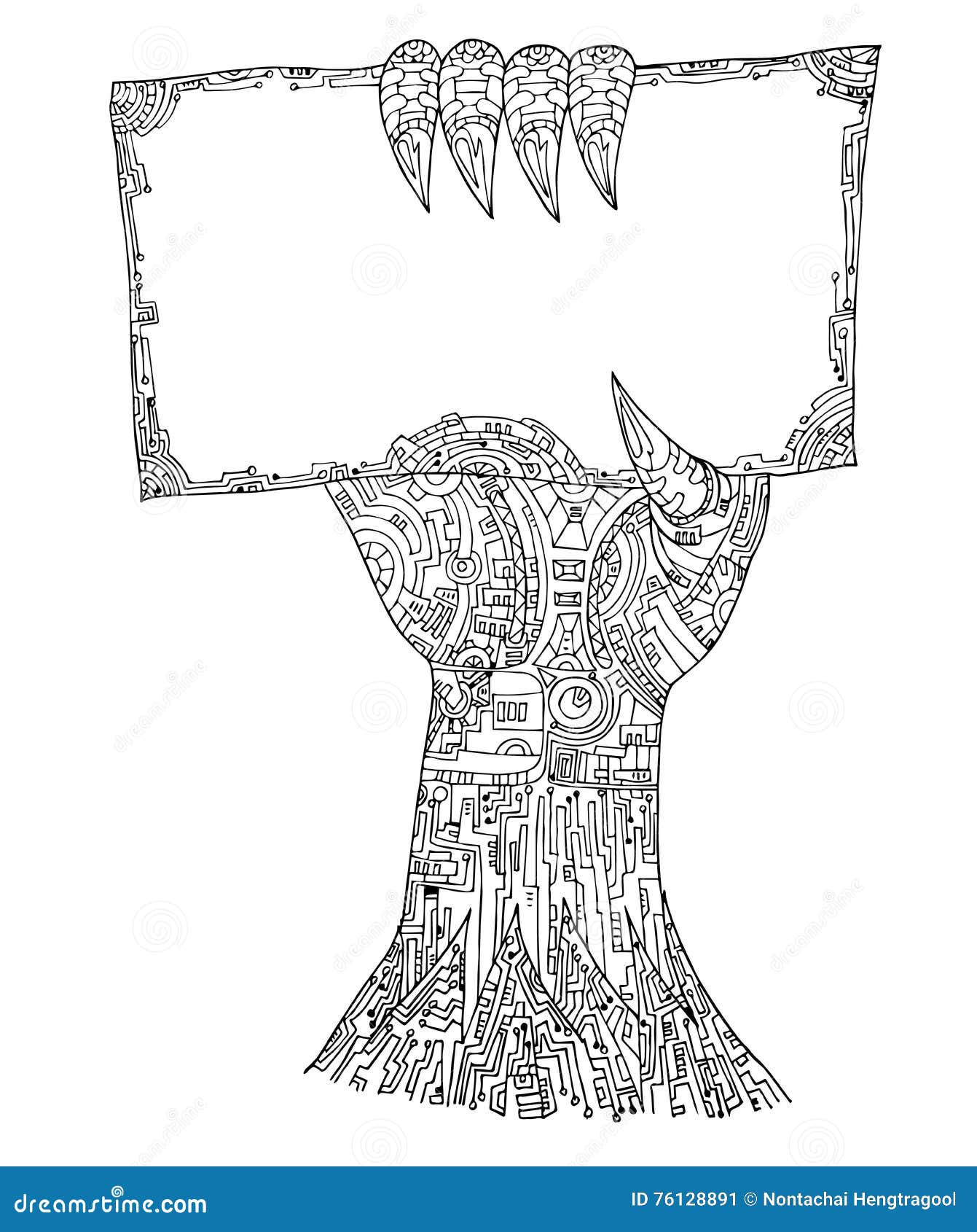 Ghost Hand Zentangle Vector in Halloween. Stock Vector - Illustration ...