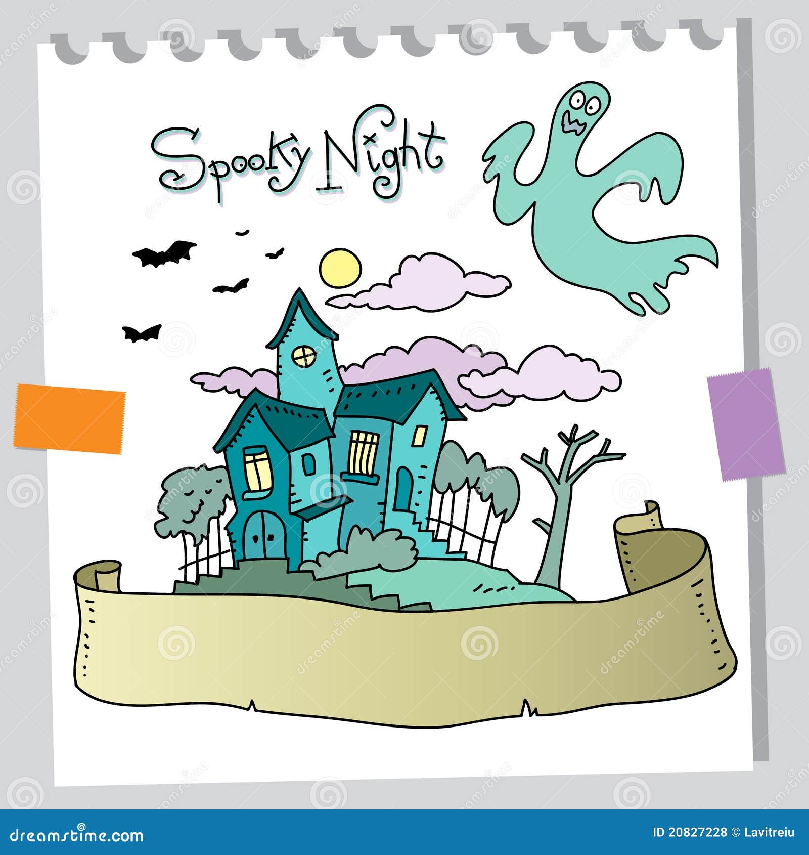Ghost house stock vector. Illustration of isolated, ghost - 20827228
