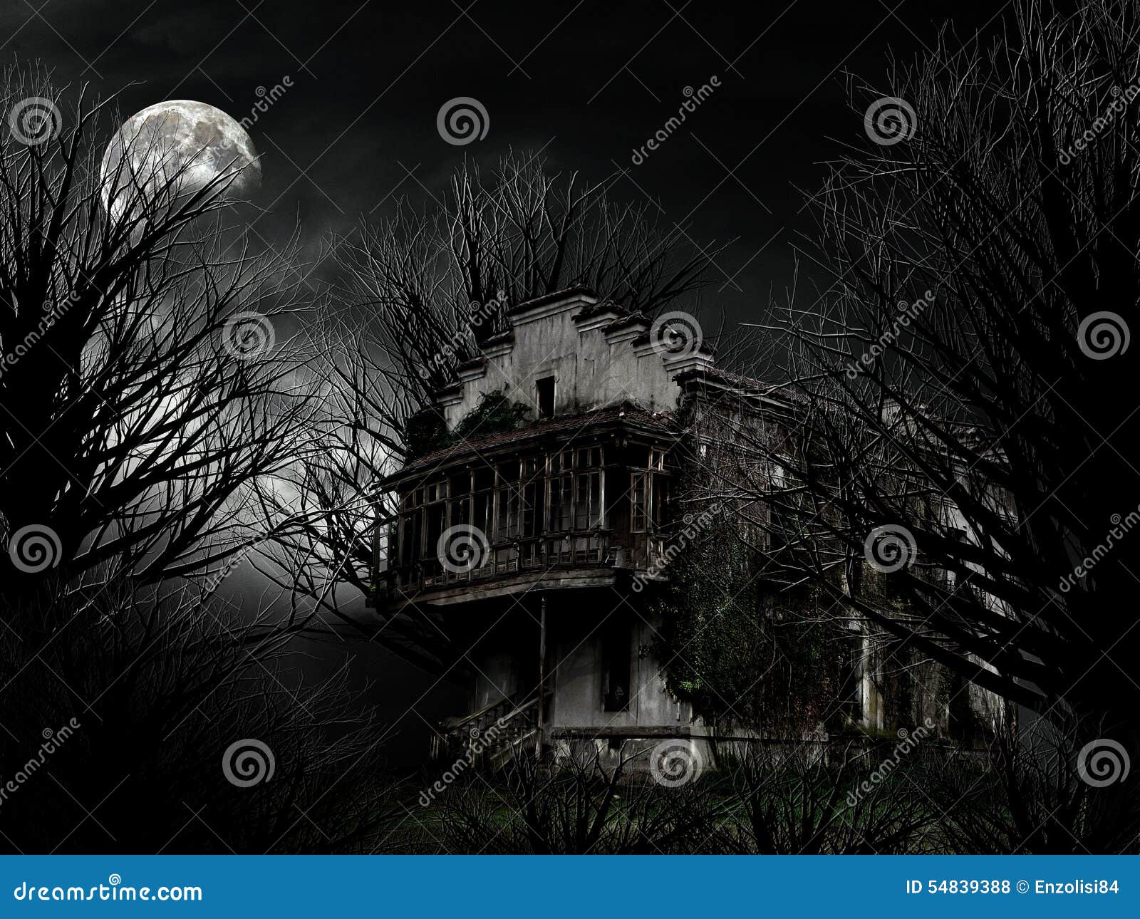 Ghost house stock photo. Image of fear, evil, afraid - 54839388