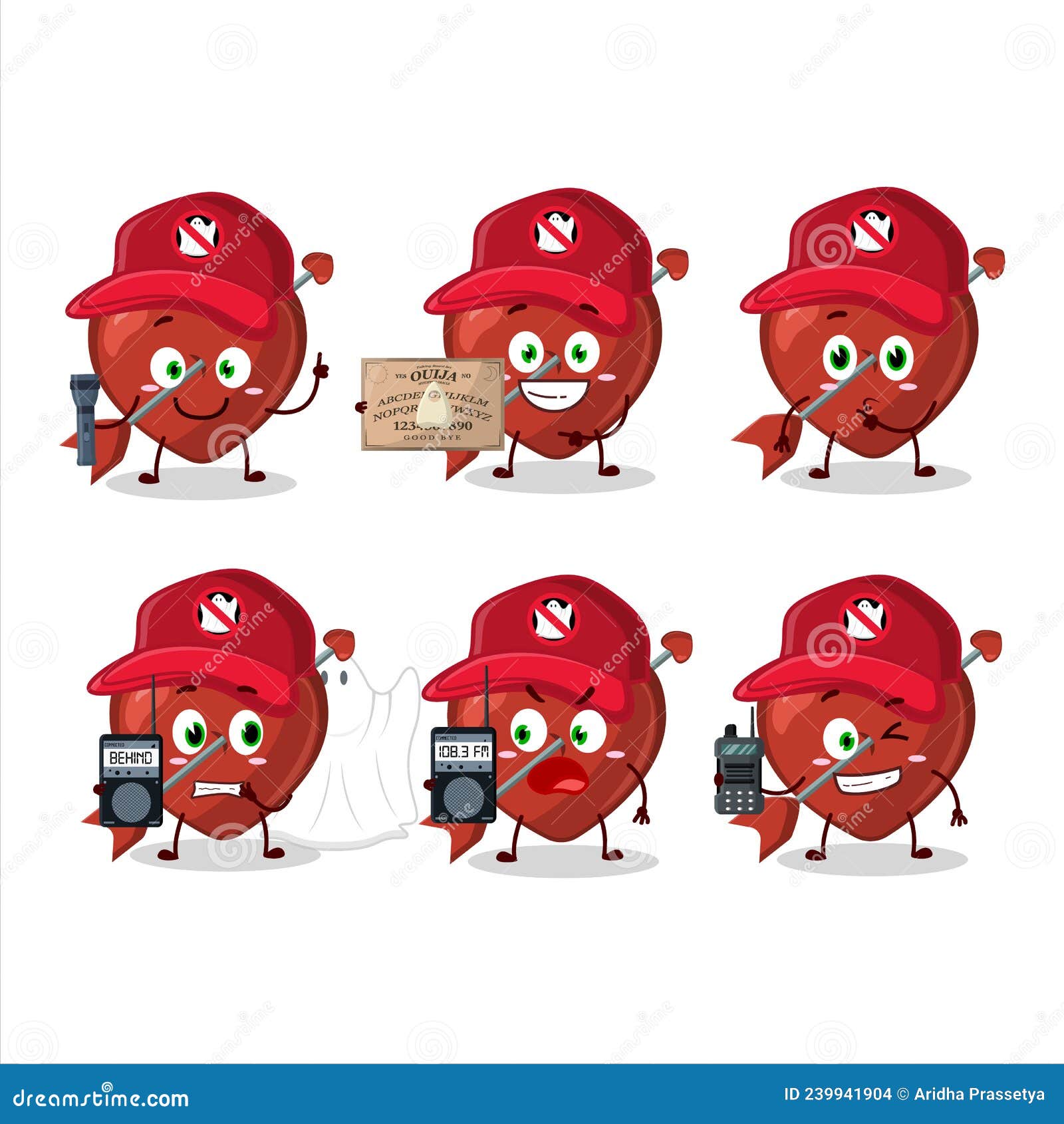 Ghost Hunter Cartoon Cupid Love Arrow Character Using Camera Stock ...