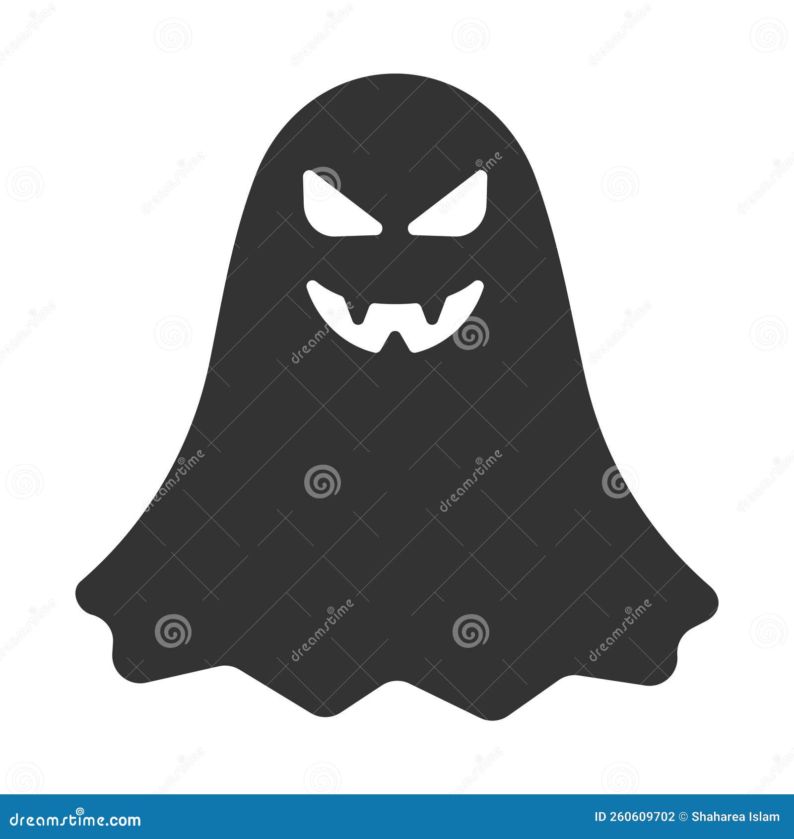 Ghost icon stock vector. Illustration of casper, vector - 260609702