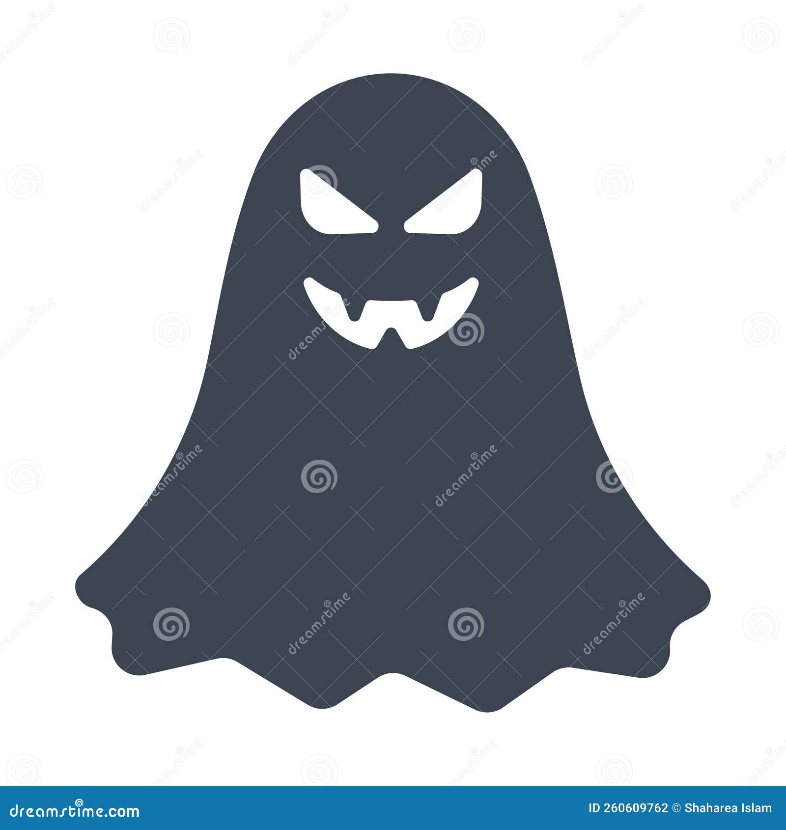 Ghost icon stock vector. Illustration of halloween, vector - 260609762