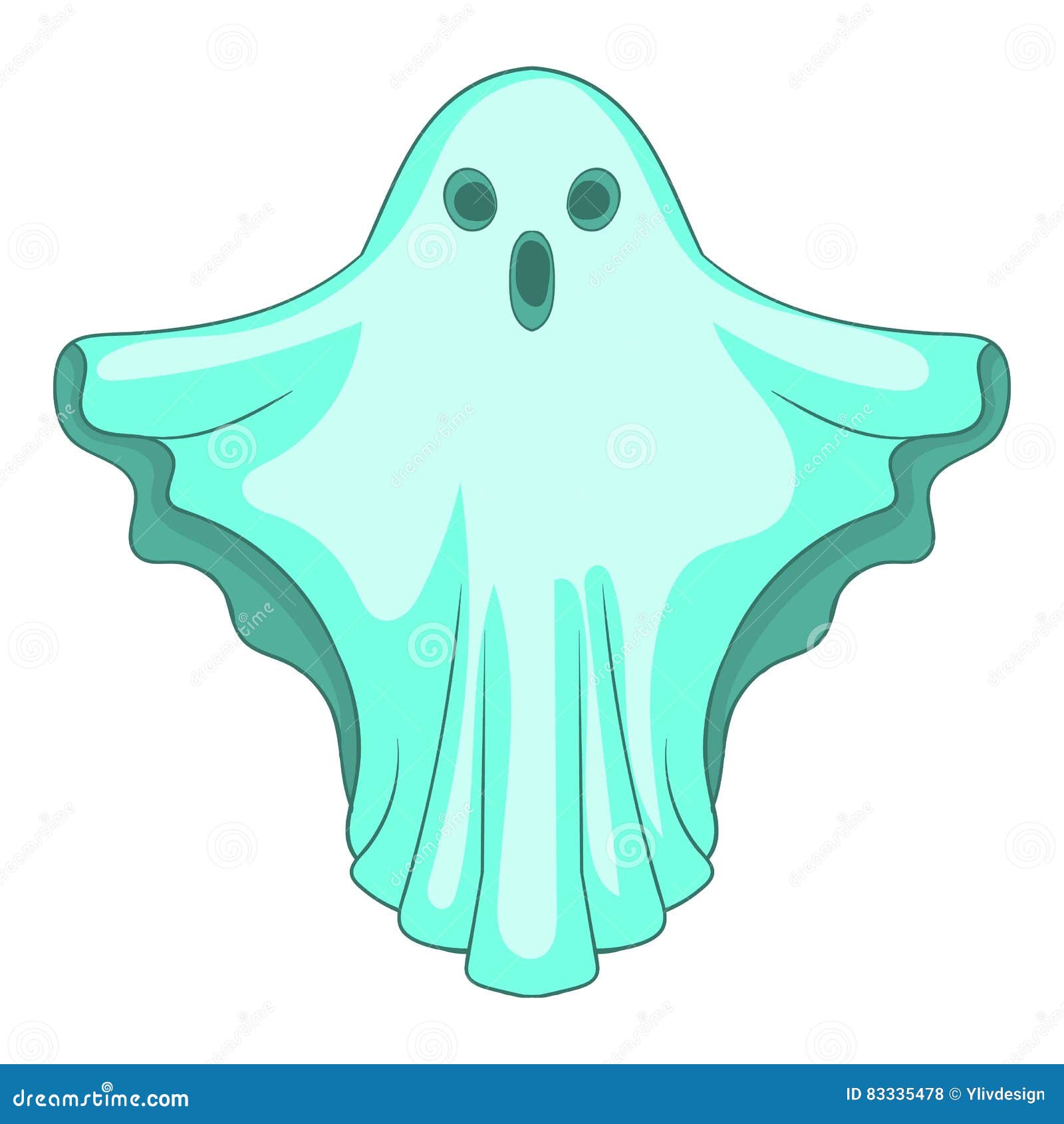 Ghost icon, cartoon style stock vector. Illustration of character ...