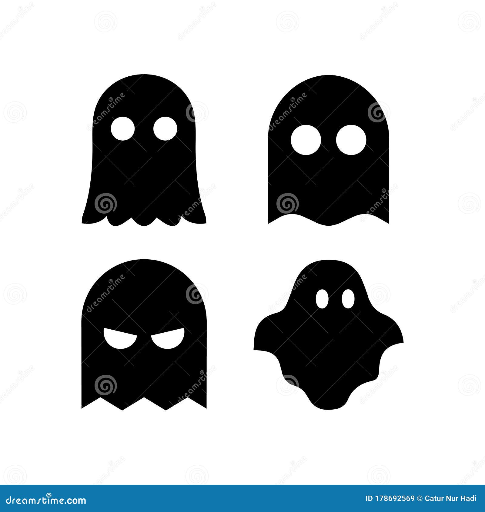 Ghost Icon Flat Vector Template Design Trendy Stock Vector ...