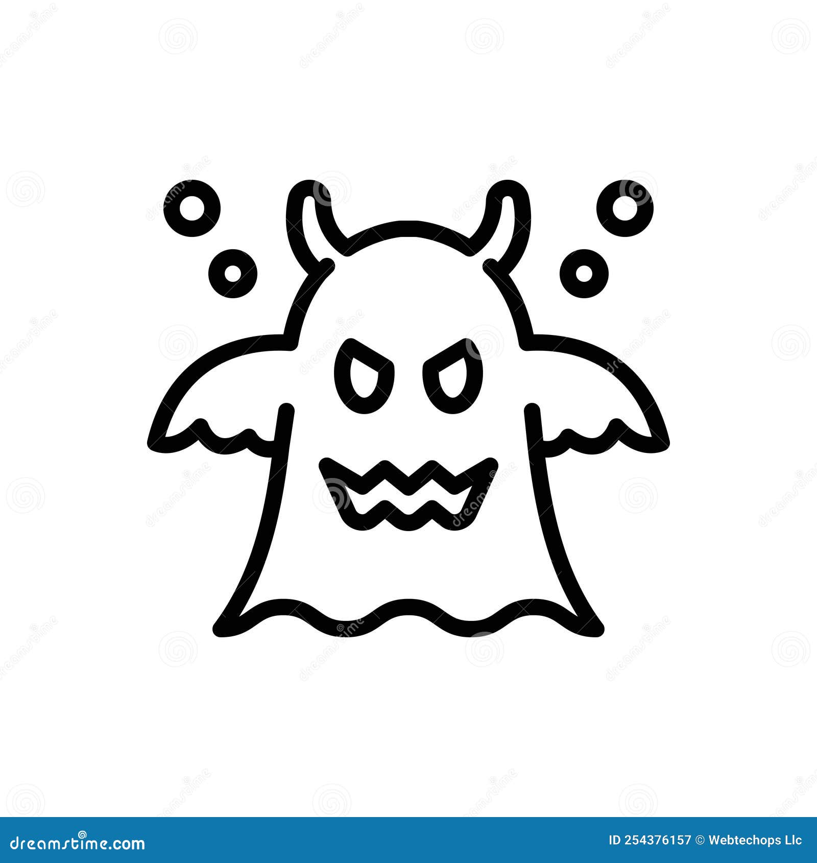 Black Line Icon for Ghost, Specter and Past Stock Illustration ...