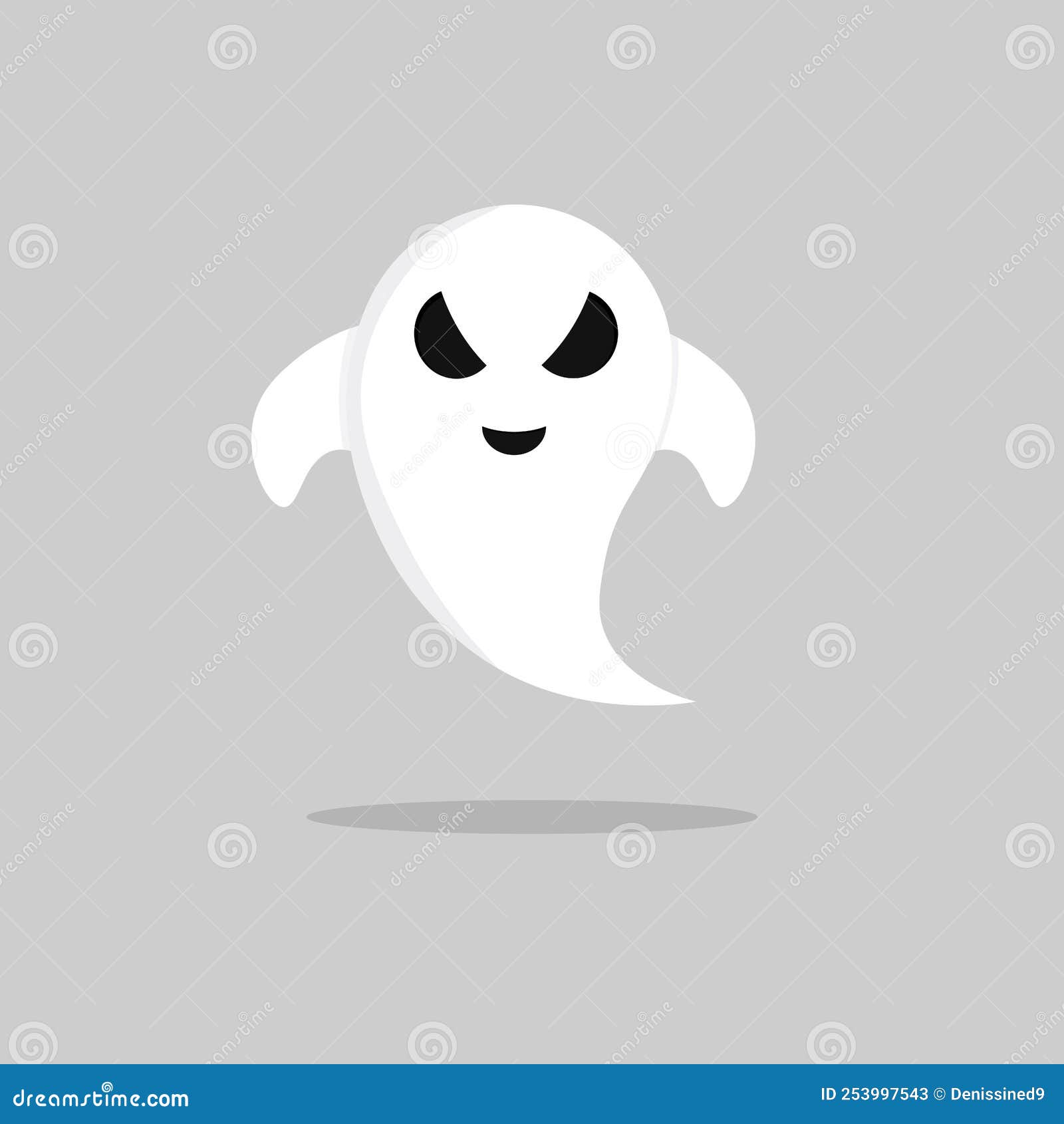 Ghost Icon, Halloween Symbol, Flat Graphic Design Template Stock ...