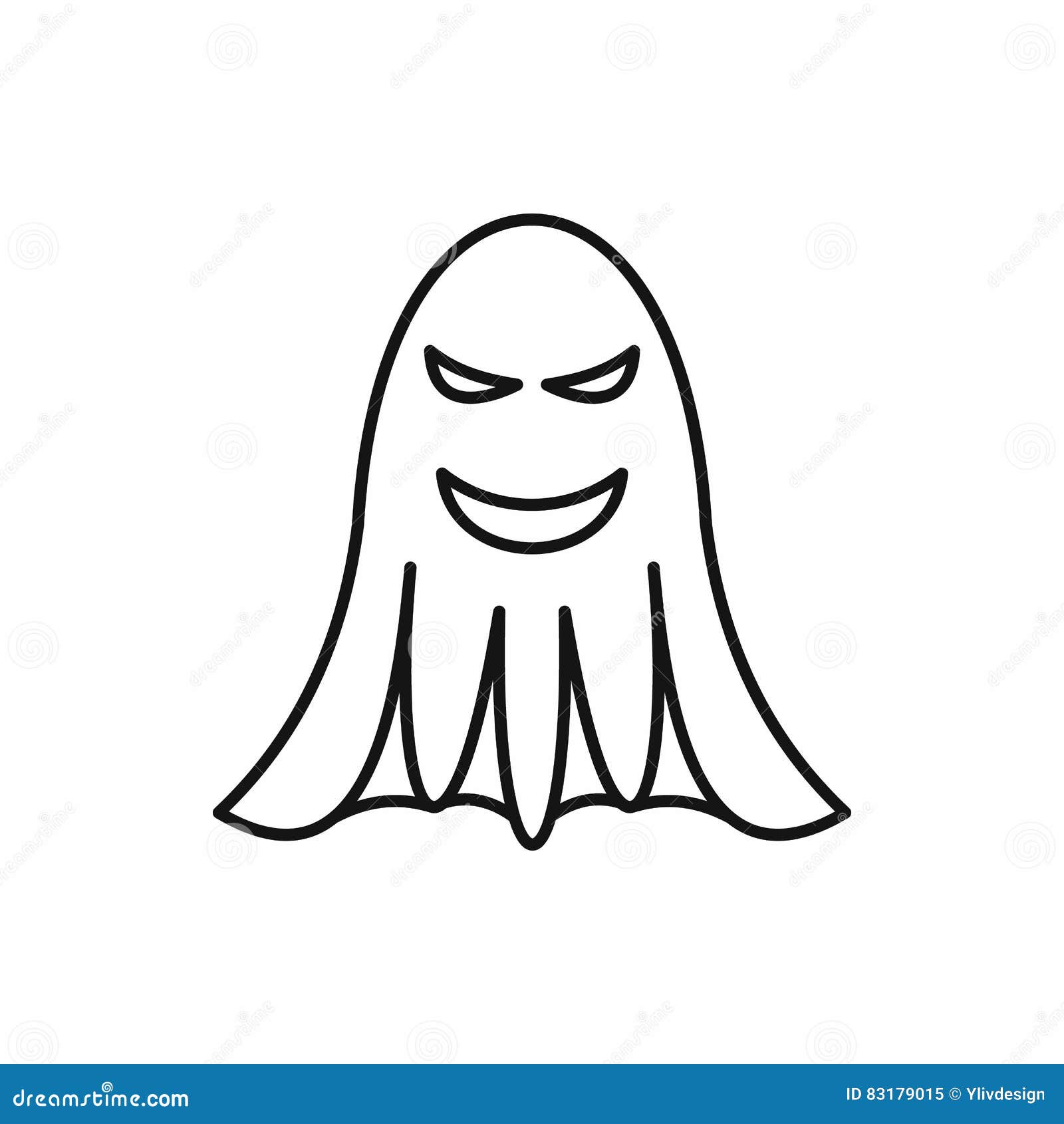 Ghost Icon in Outline Style Stock Vector - Illustration of autumn, fool ...