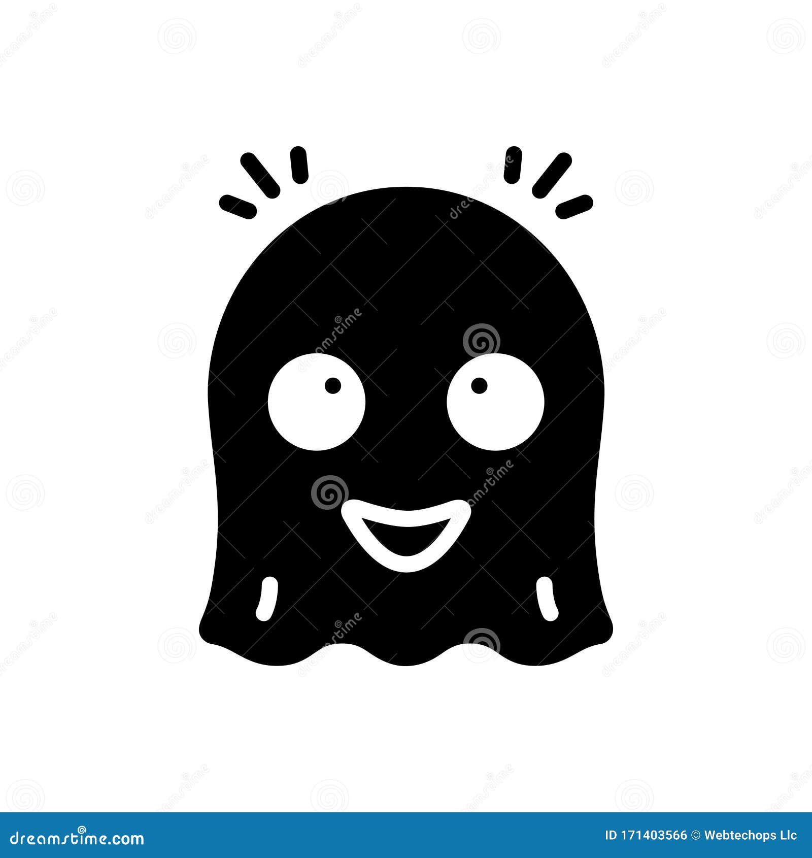 Black Solid Icon for Ghost, Phantom and Spirit Stock Vector ...