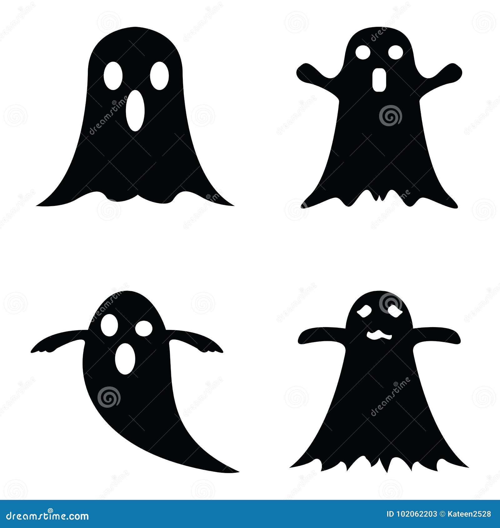 Ghost icon set stock vector. Illustration of vector - 102062203