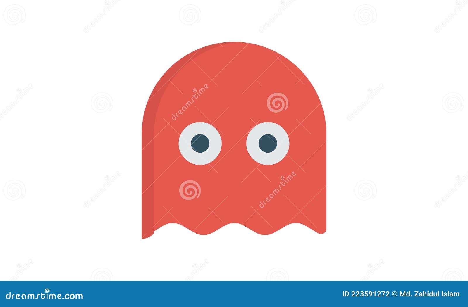 Ghost Icon Flat Style Vector Image Stock Vector - Illustration of dark ...