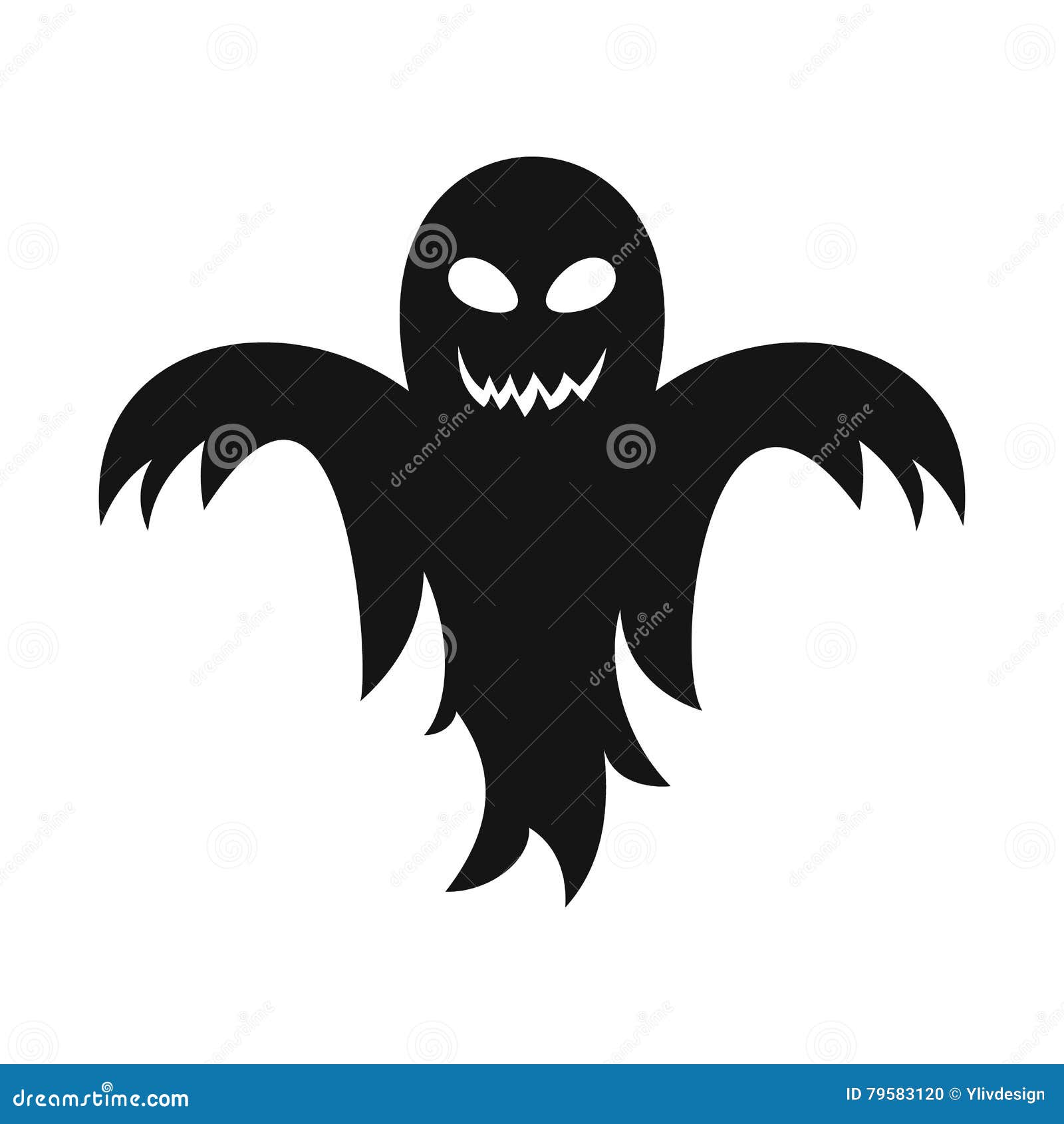 Ghost icon in simple style stock vector. Illustration of costume - 79583120
