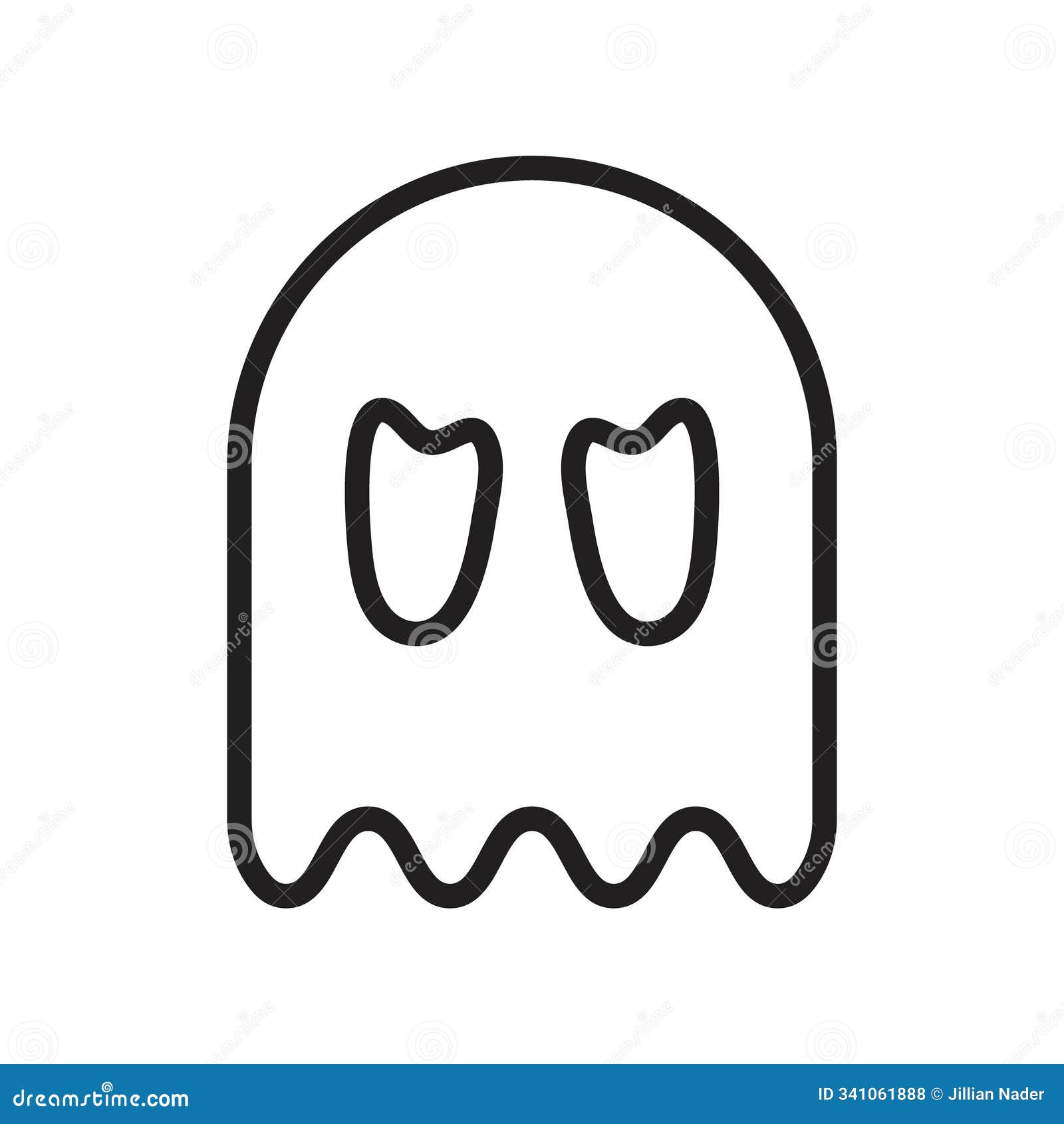 Ghost Icon Simple Thin Outline Stock Illustration - Illustration of ...