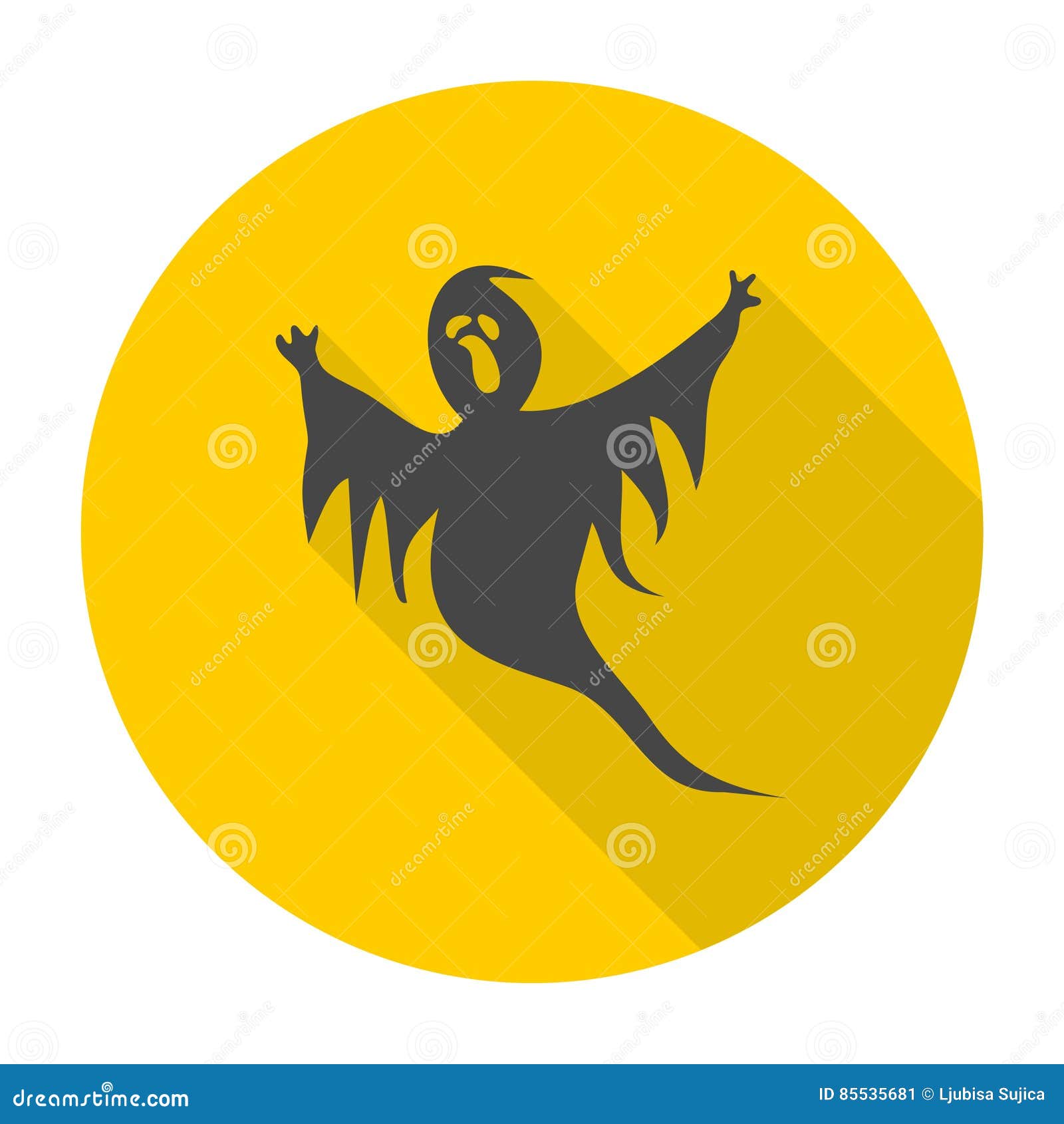 Ghost icon stock vector. Illustration of face, poltergeist - 85535681