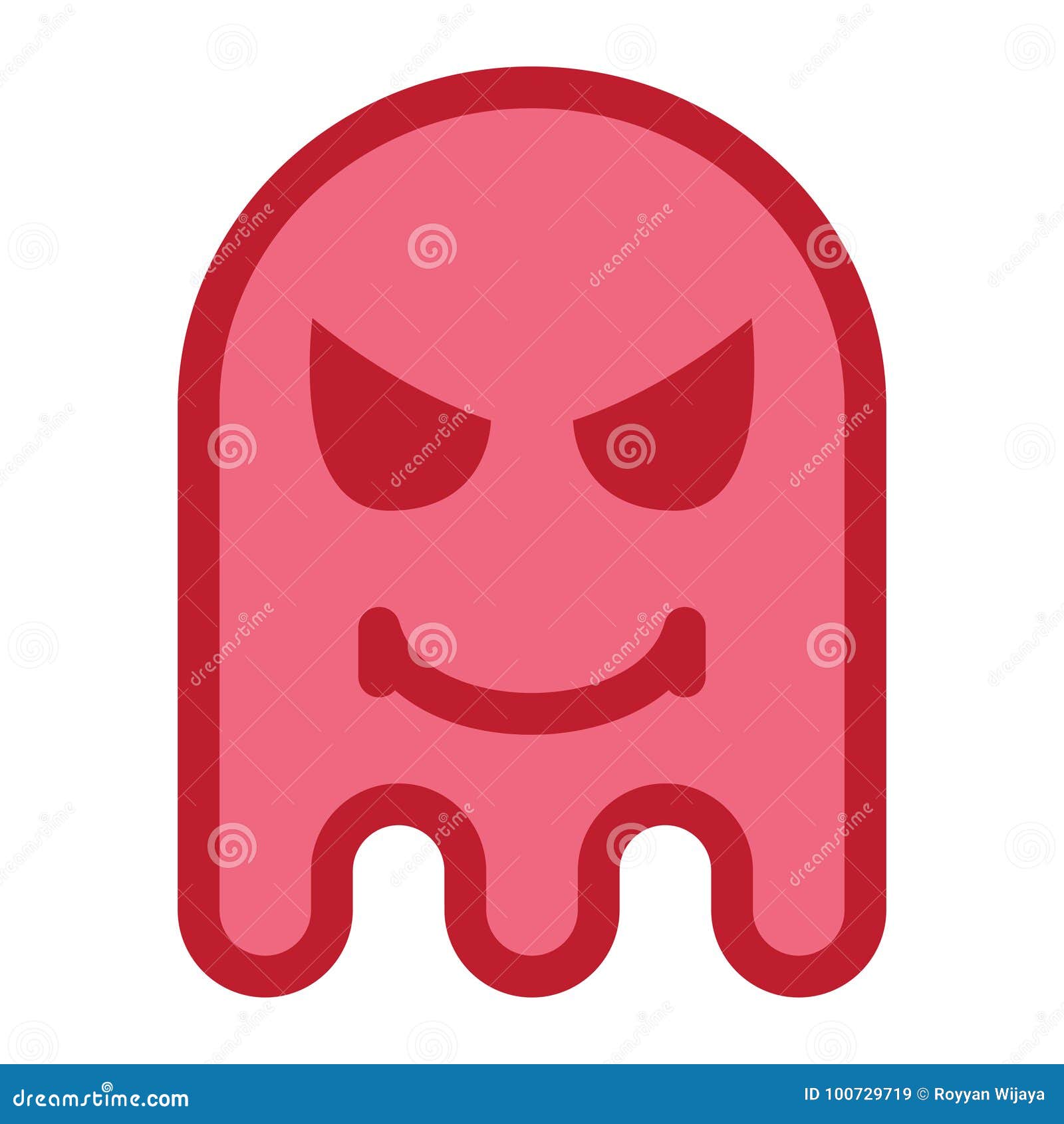 Ghost Angry Evil`s Laugh Face Stock Vector - Illustration of cartoon ...
