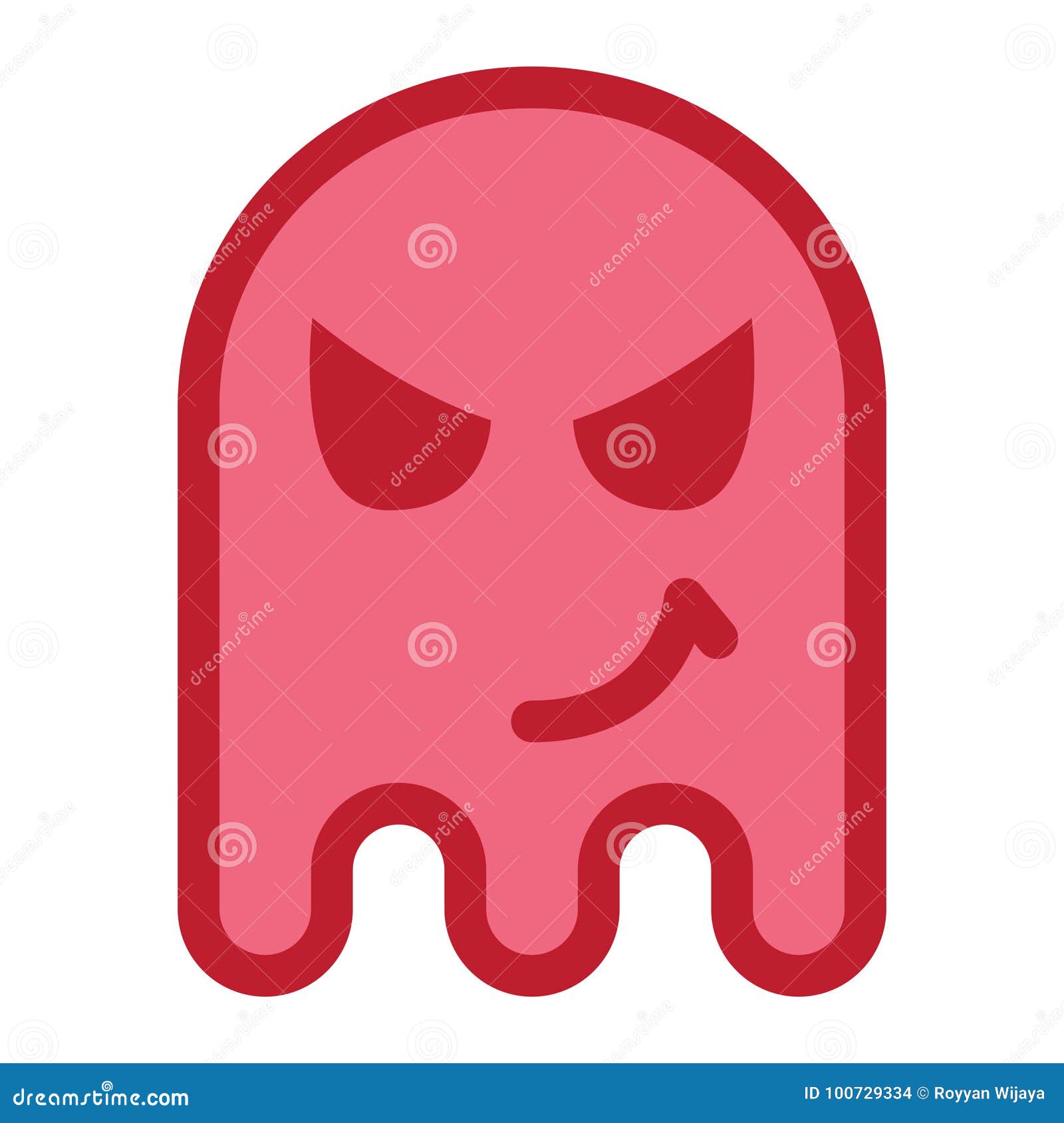 Ghost Angry Smile Evil`s Laugh Face Stock Vector - Illustration of ...