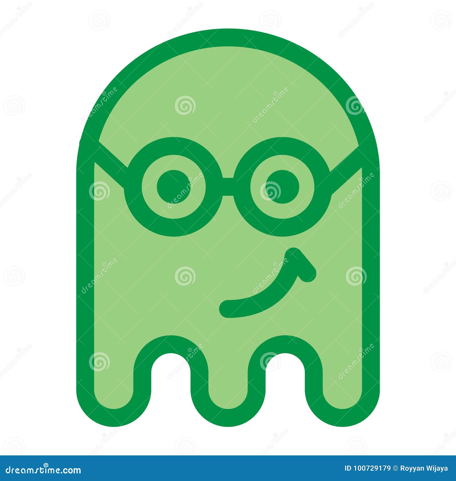 Smart Face Emoticon Filled Outline Icon Vector Illustration ...