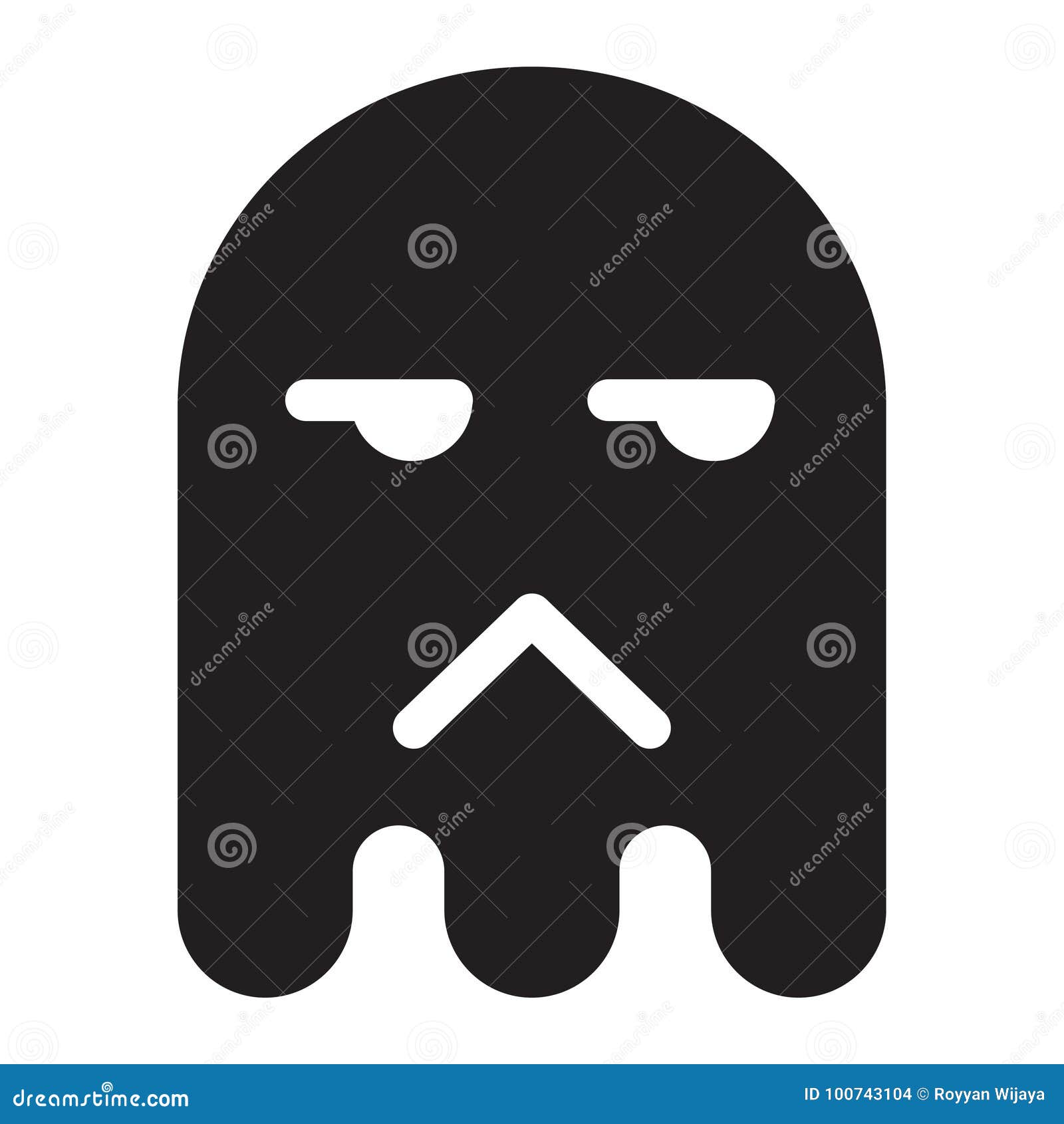 Ghost Smirk Sad Disapointed Face Stock Vector - Illustration of graphic ...