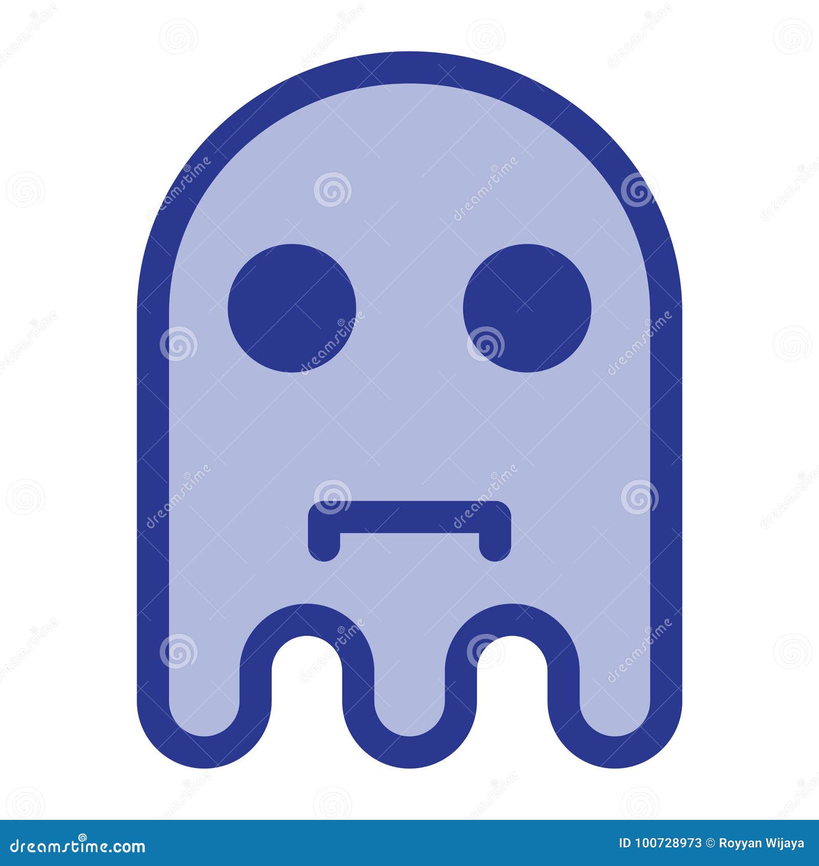 Ghost teeth face stock vector. Illustration of creature - 100728973