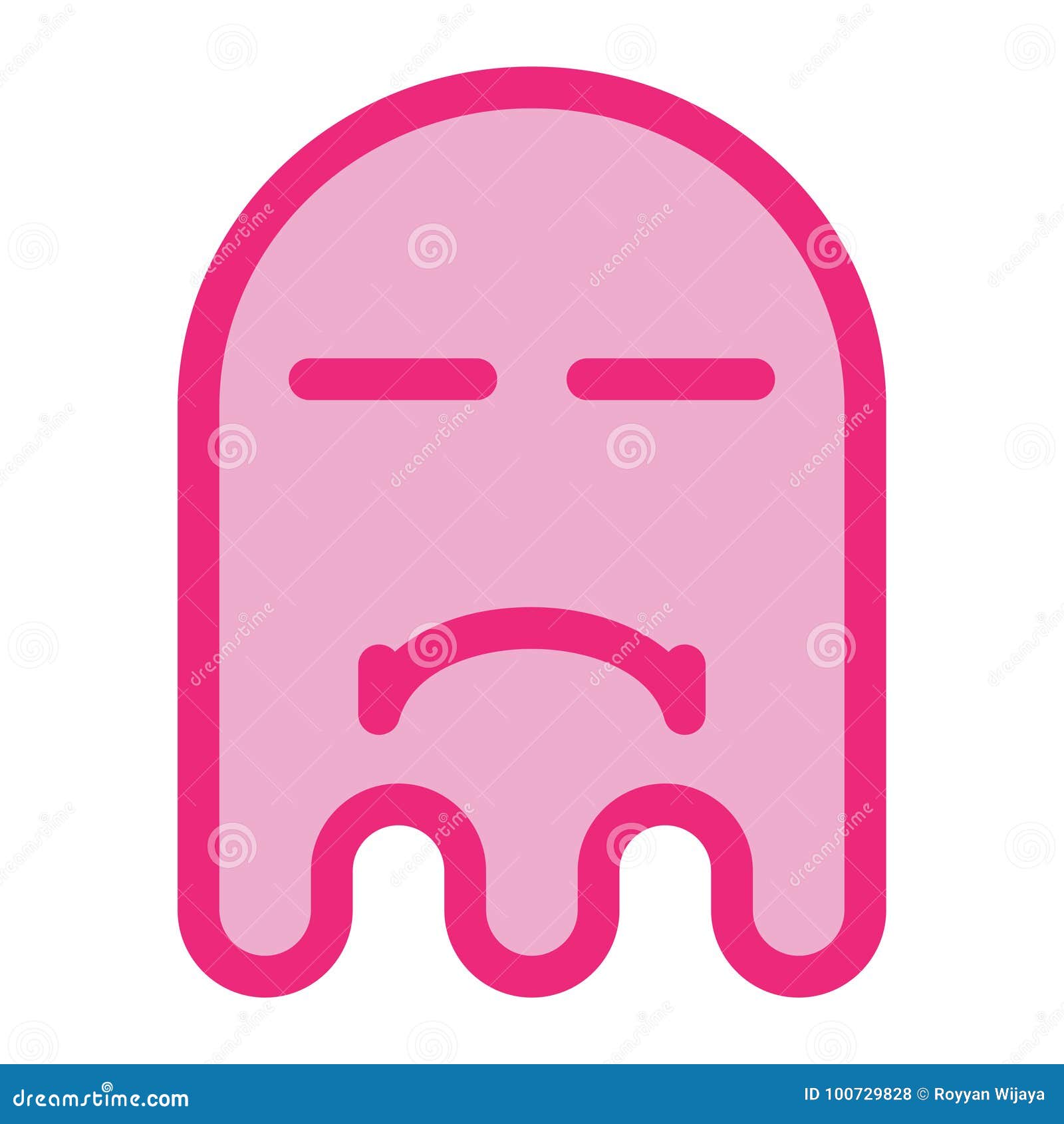Ghost Ugh Sad Hmm Teeth Face Stock Vector - Illustration of evil ...