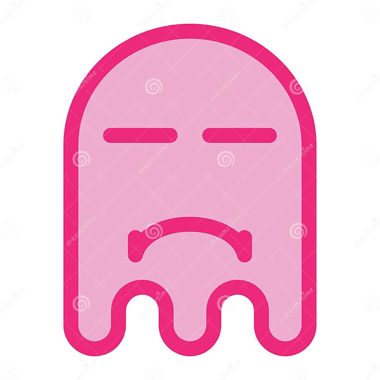 Ghost Ugh Sad Hmm Teeth Face Stock Vector - Illustration of evil ...