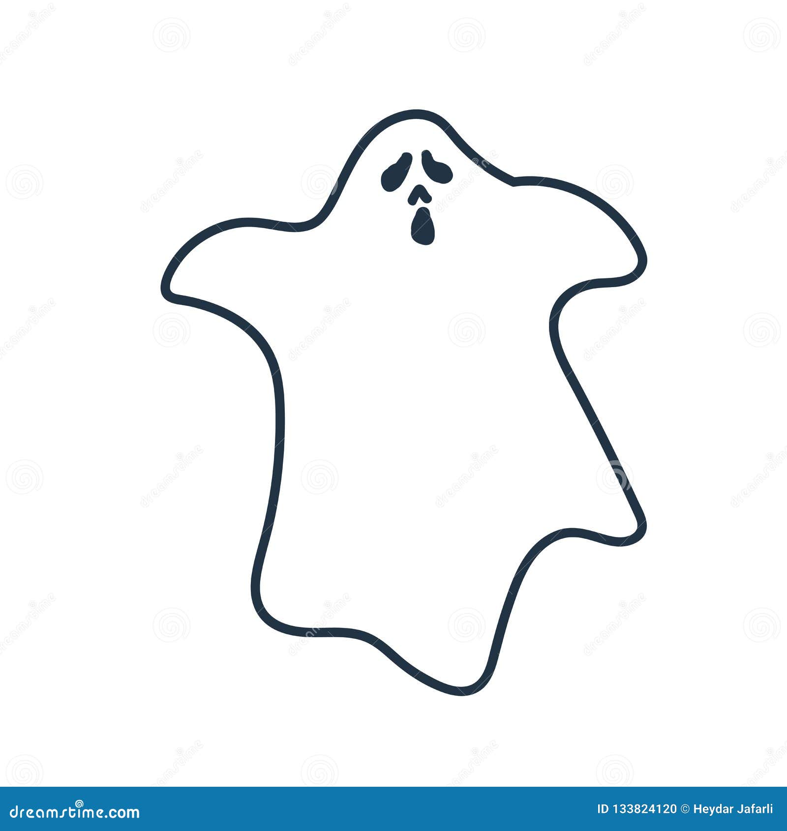 Ghost Icon Vector Isolated on White Background, Ghost Sign Stock Vector ...