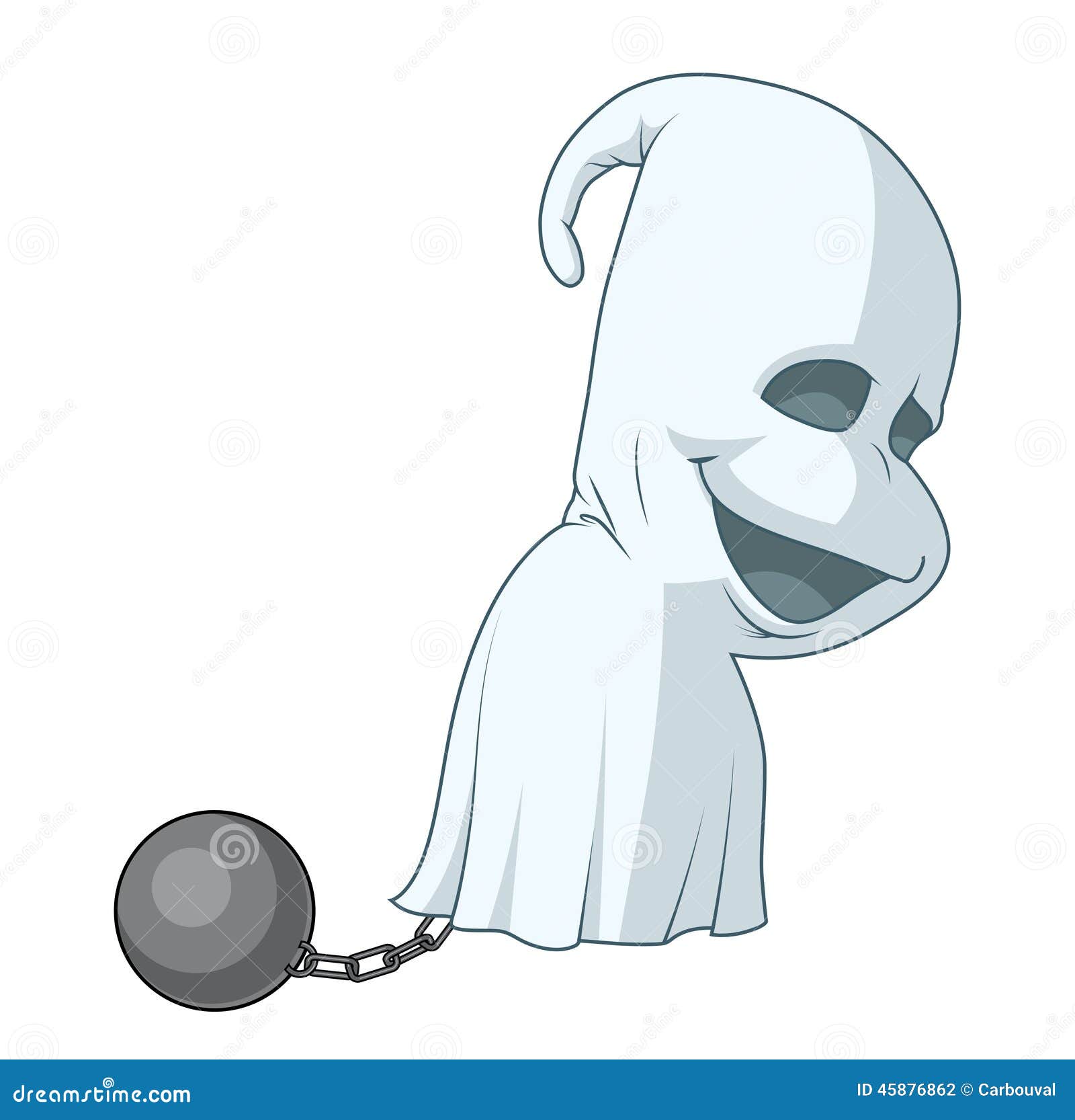 Ghost stock illustration. Illustration of smile, monster - 45876862