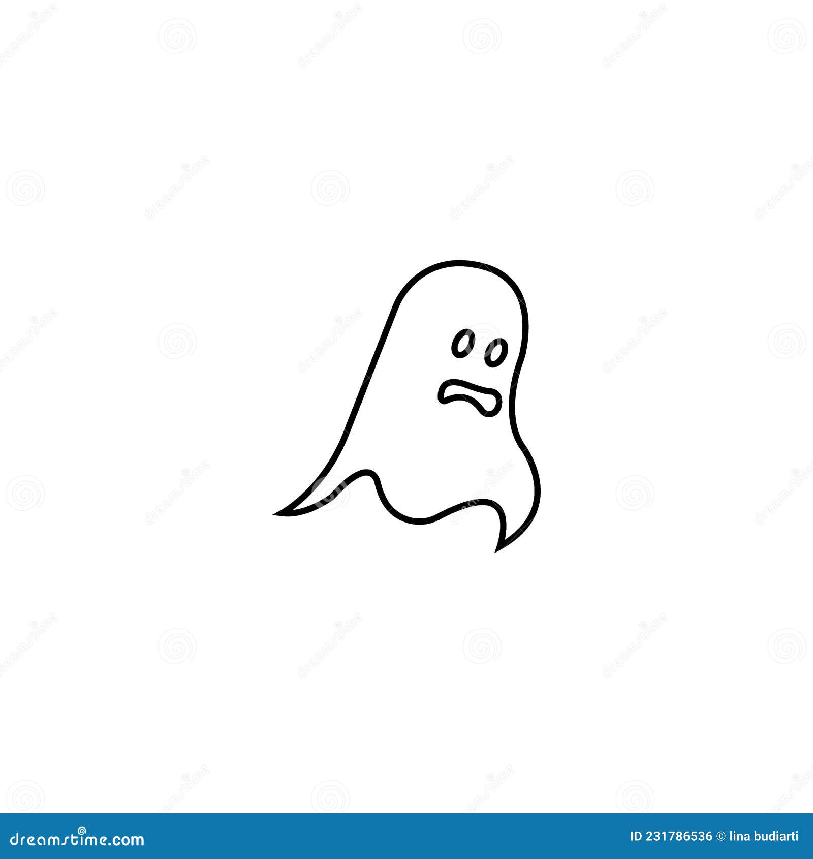 Ghost icon stock vector. Illustration of flat, pictogram - 231786536