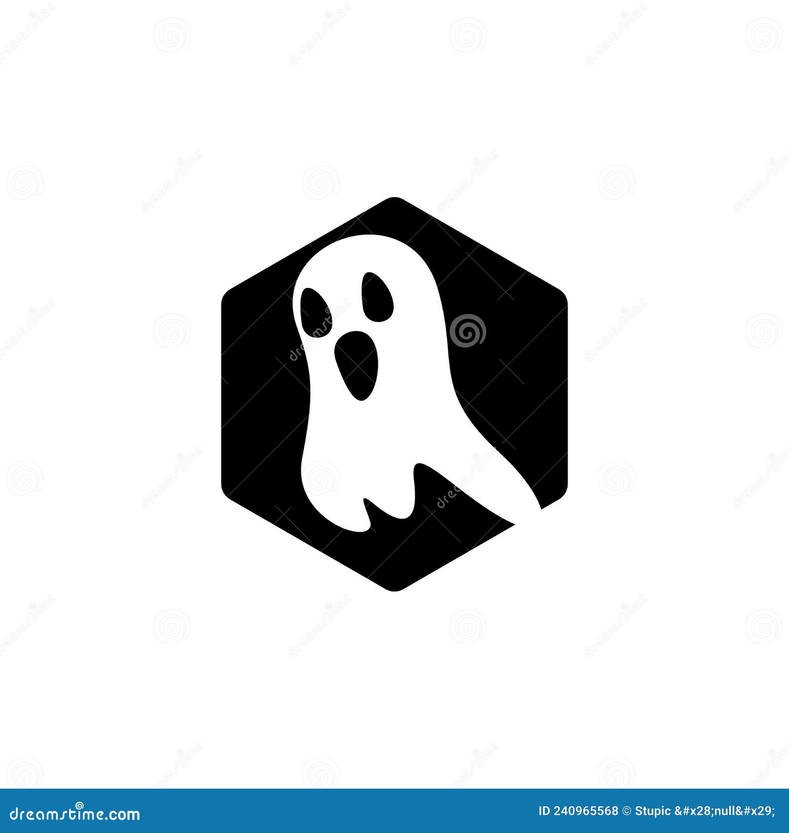 Ghost Logo Design Template Vector Stock Vector - Illustration of head ...