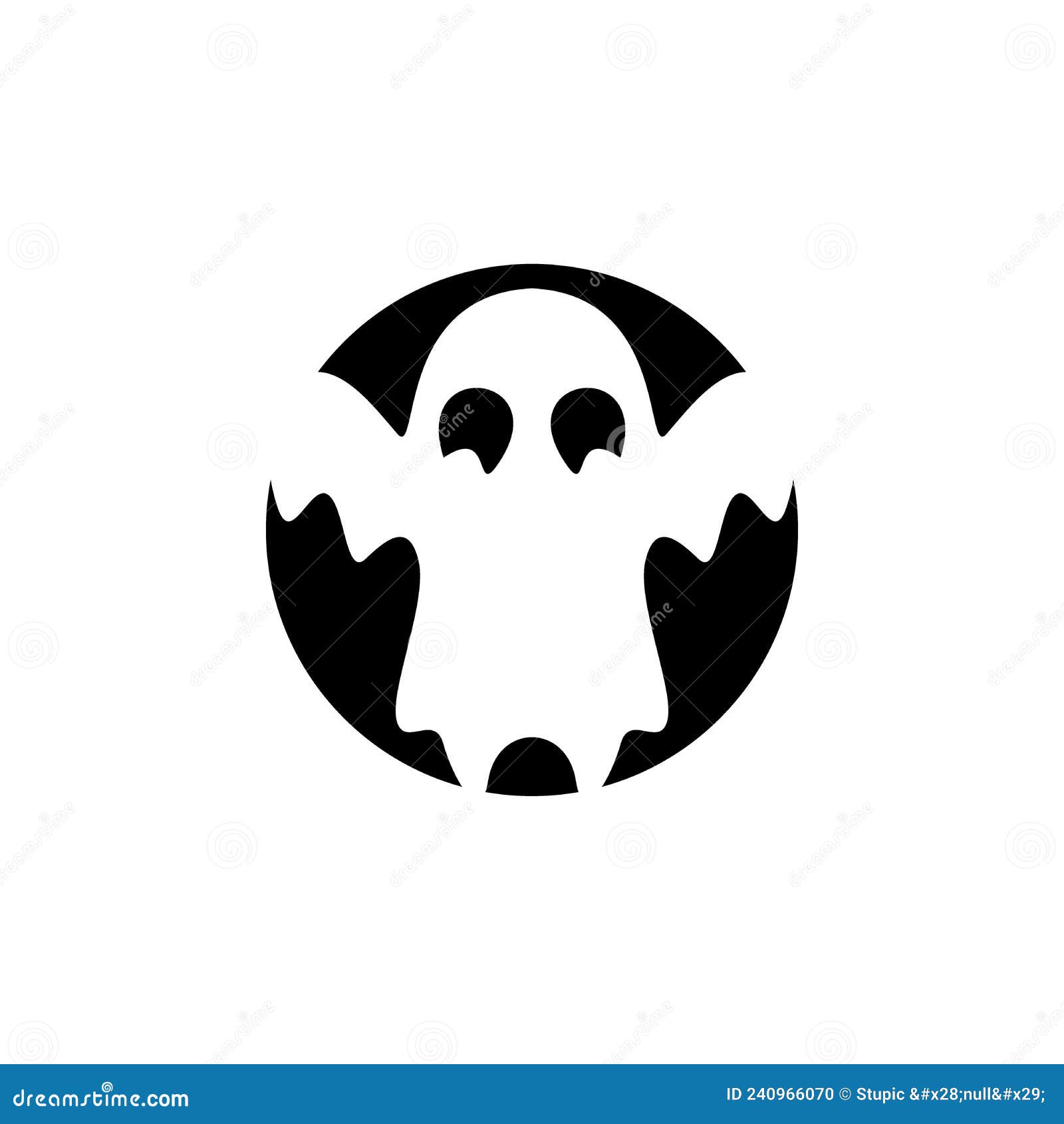 Ghost Logo Design Template Vector Stock Vector - Illustration of danger ...